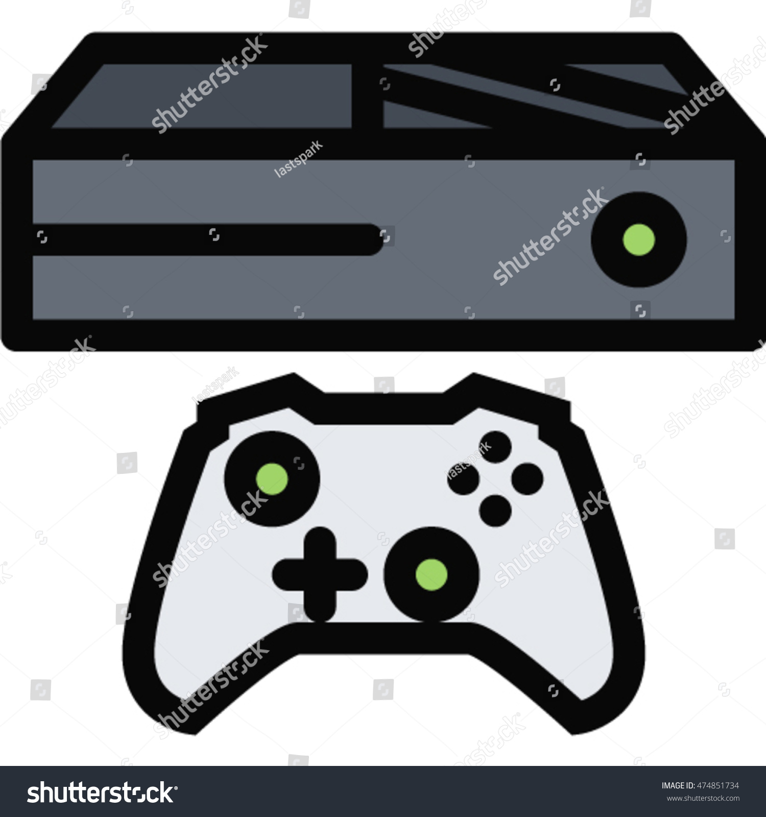 Game Console Outline Icon Stock Vector (Royalty Free) 474851734 ...