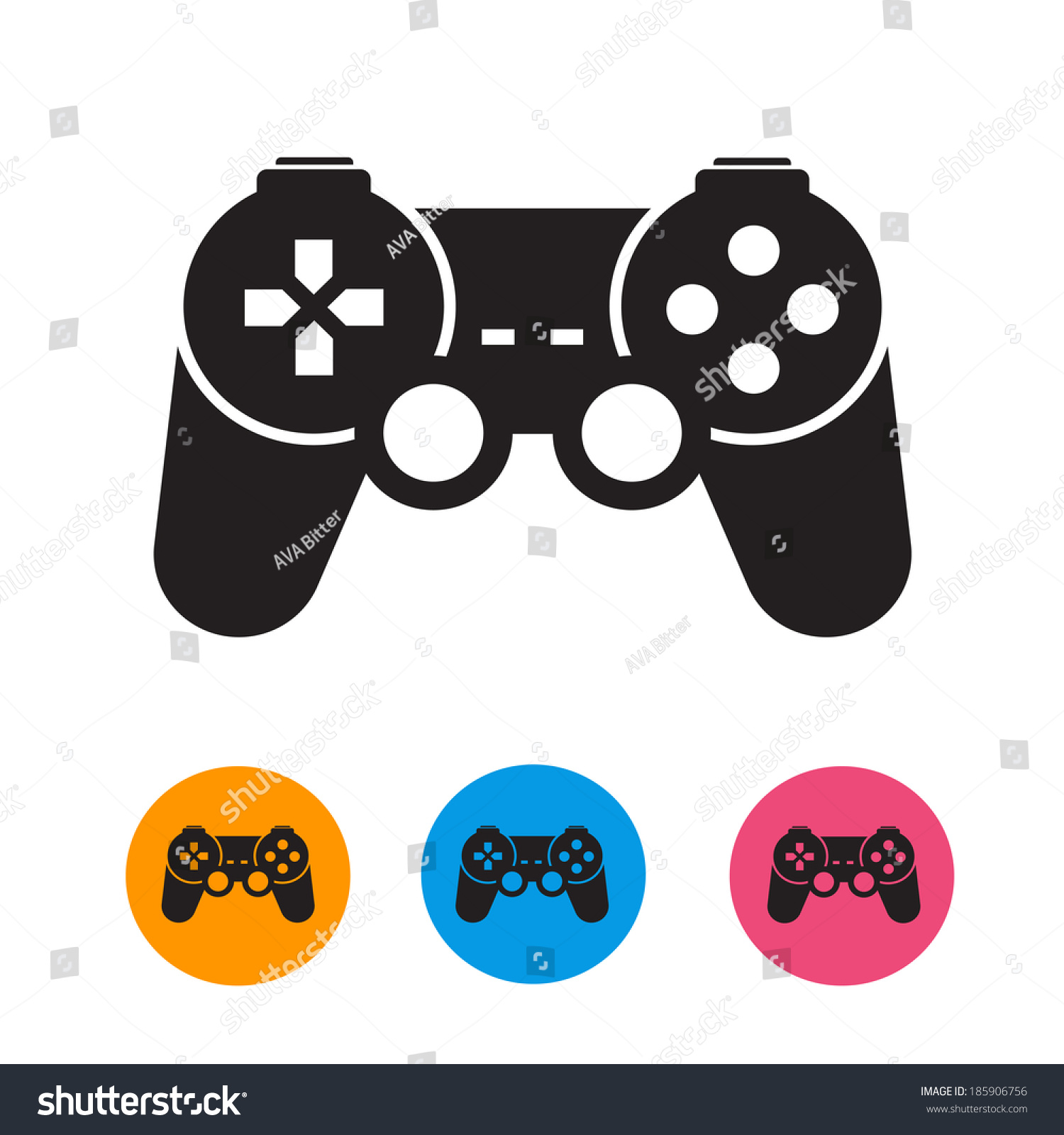 Game Console Vector Format Stock Vector (Royalty Free) 185906756 ...