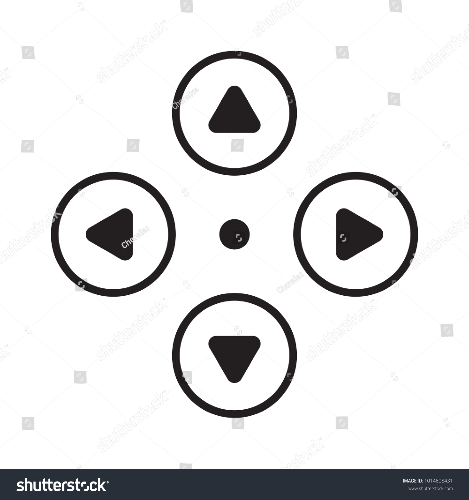 Game Control Video Game Controller Dpad Stock Vector (Royalty Free ...