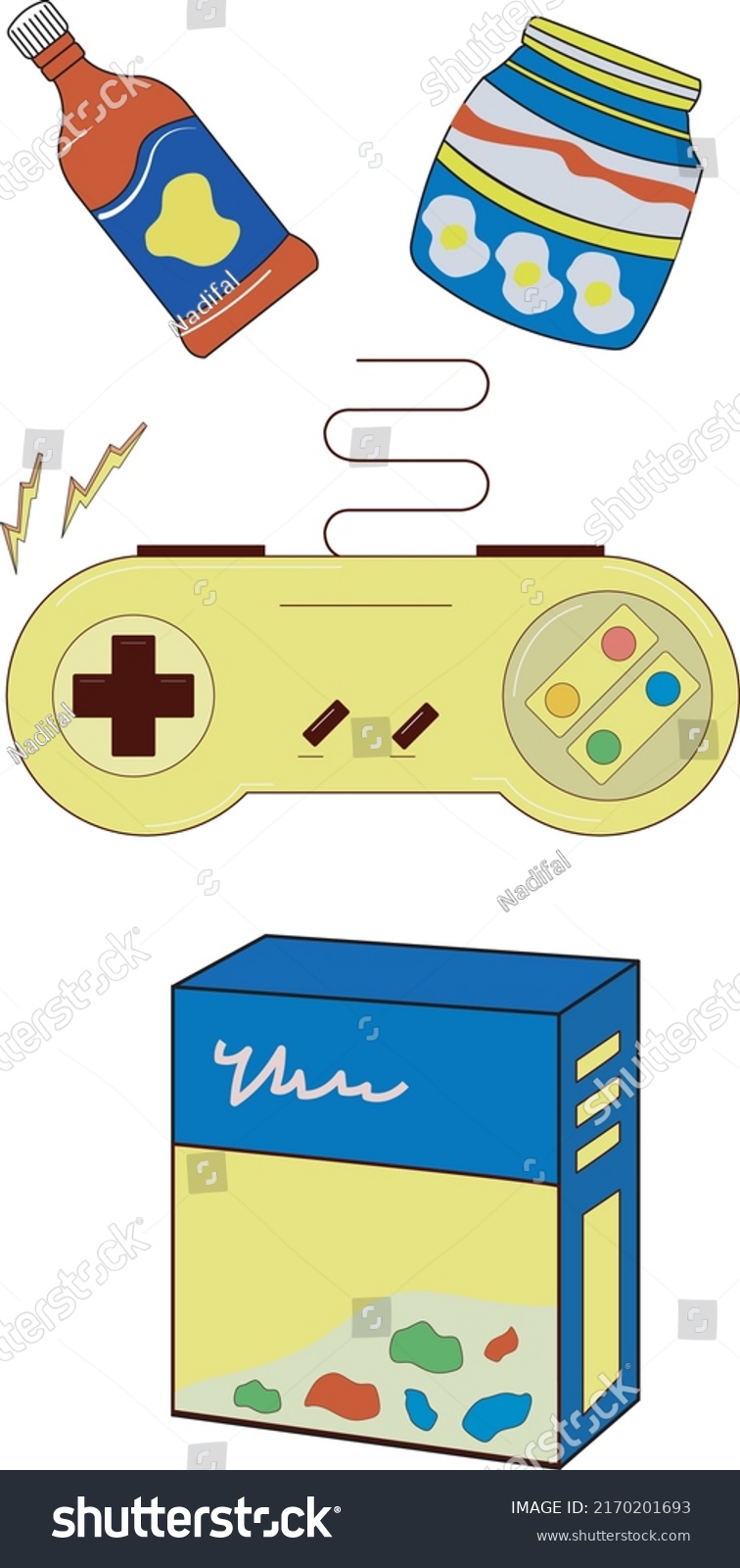 Game Controller Foods Illustration Stock Vector (Royalty Free ...
