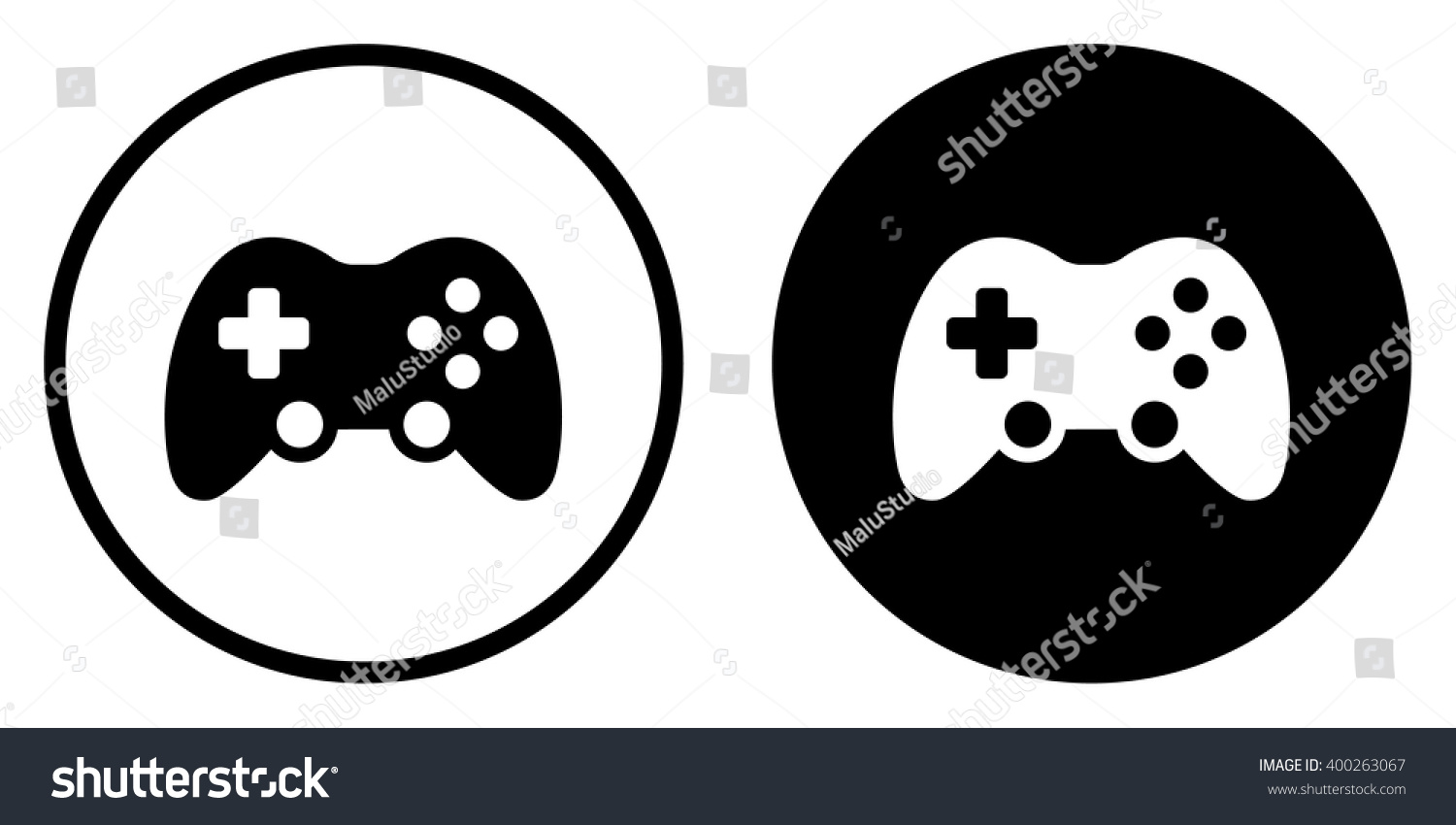Game Controller Joystick Icon Circle Vector Stock Vector (Royalty Free ...