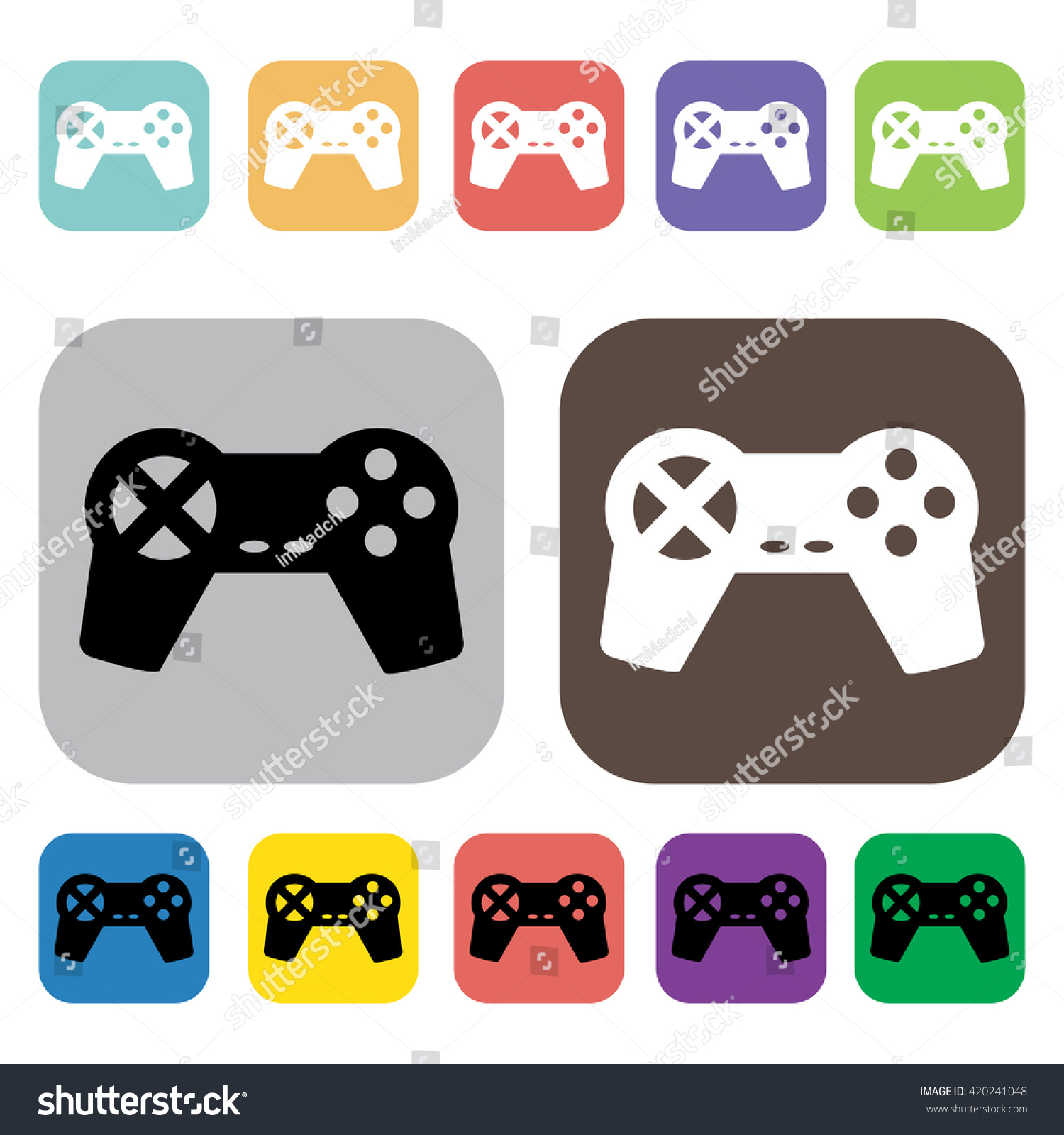 Game Controller Symbol Icons Setvector Illustration Stock Vector ...
