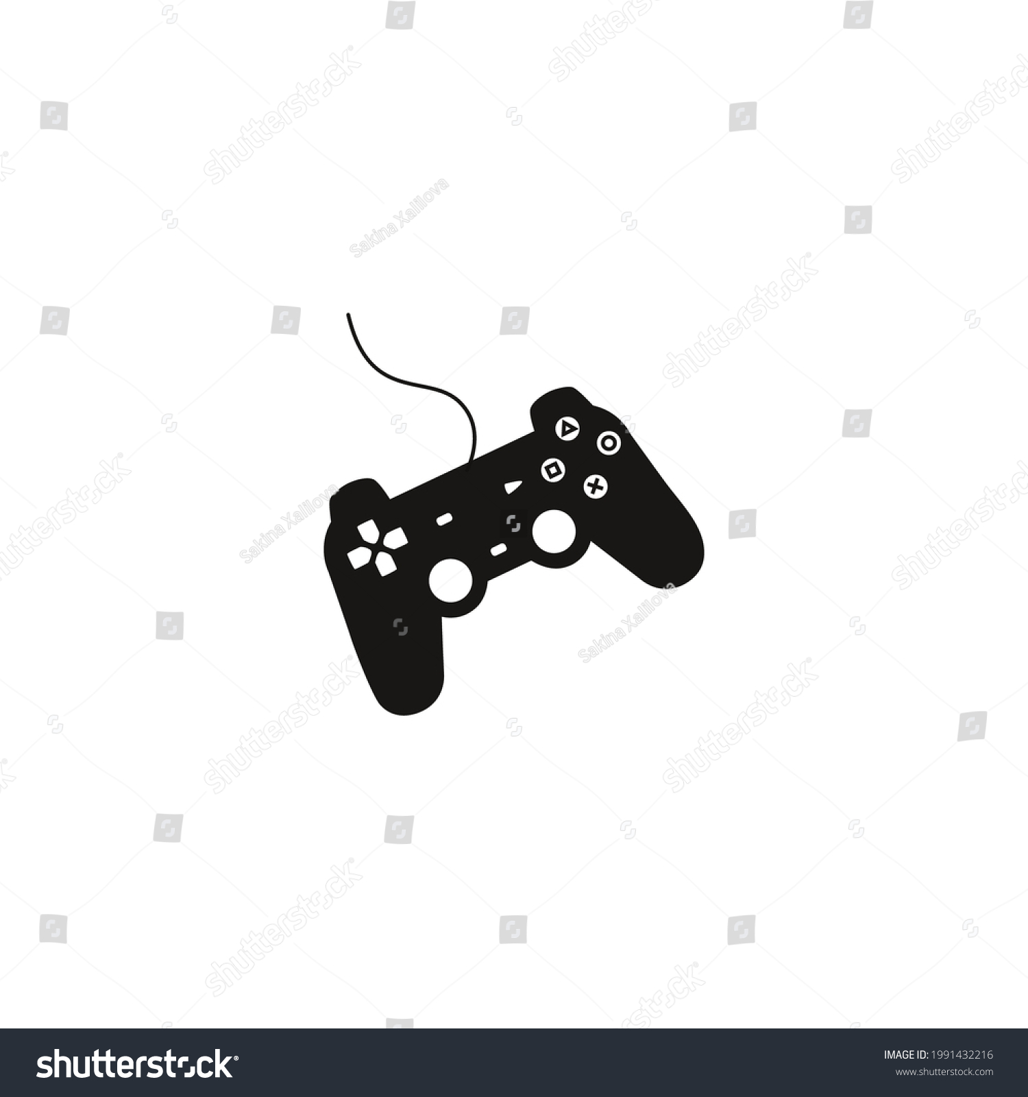 Game Controller Vector Icon Symbol Isolated Stock Vector (Royalty Free ...
