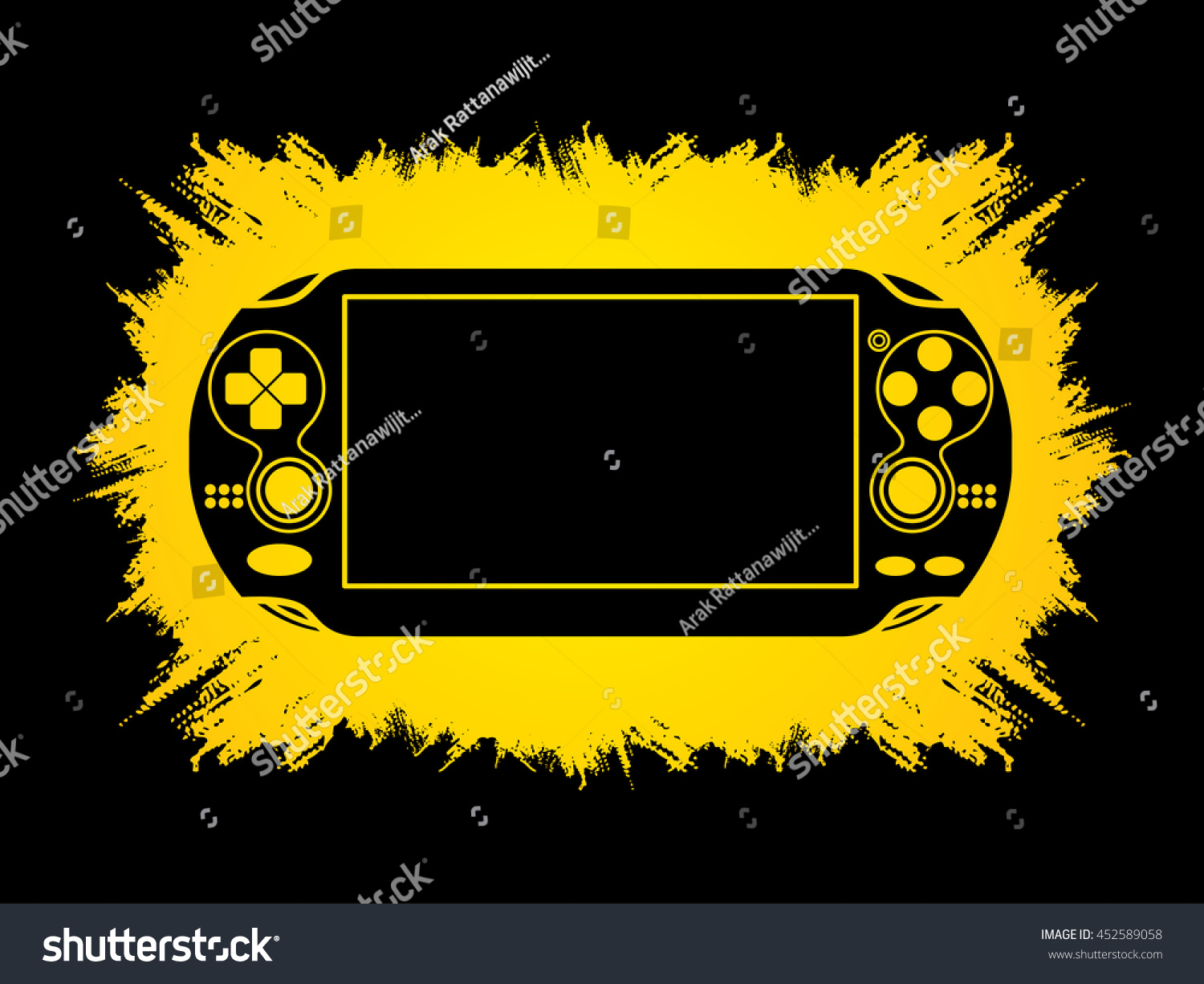 Game Designed On Grunge Frame Background Stock Vector (Royalty Free ...