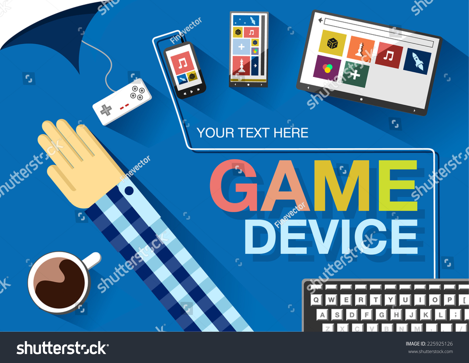 Game Devices Color Flat Vector Illustration Stock Vector (Royalty Free ...