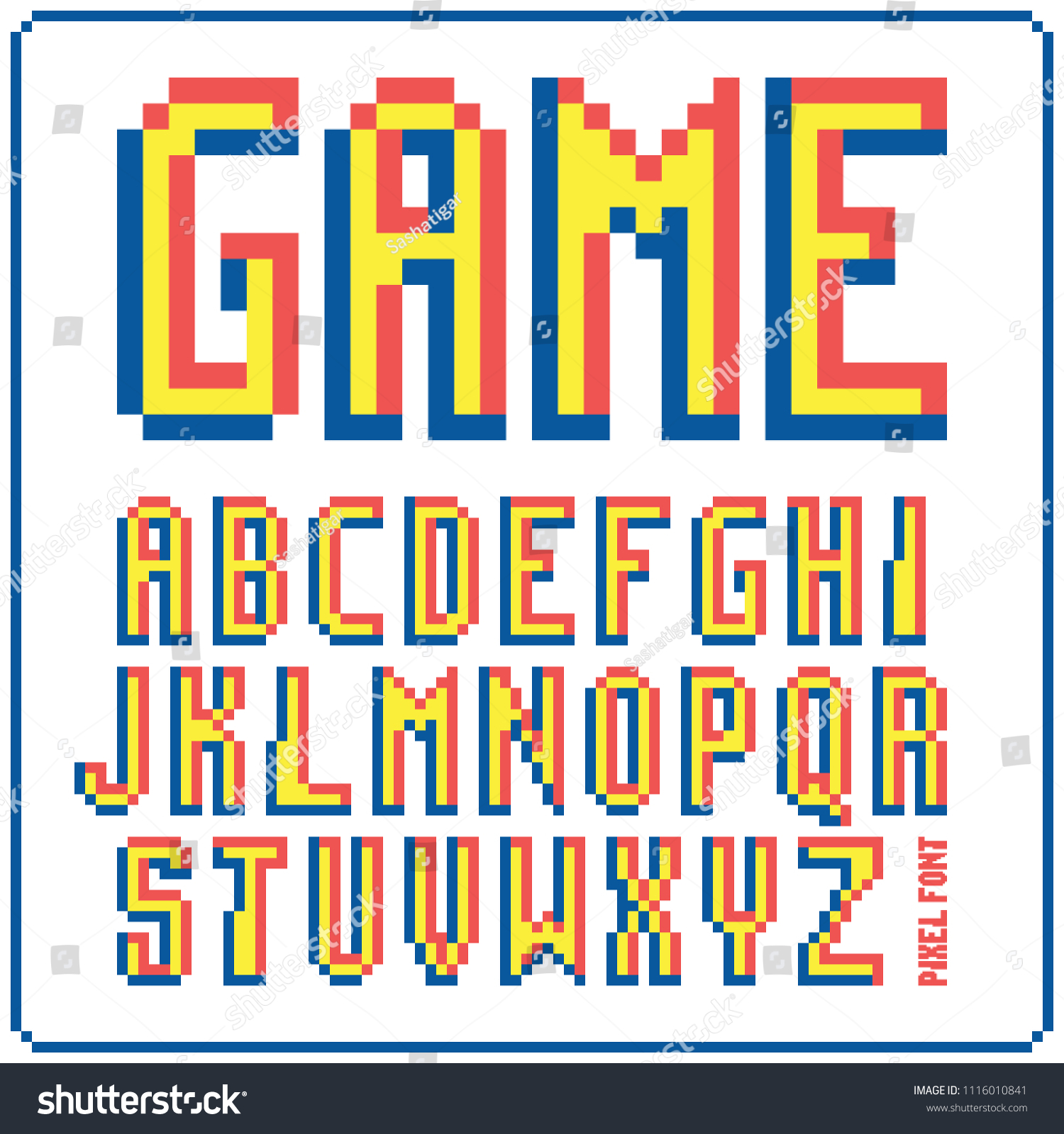 Game Font 8bit Retro Typeface 1: เวกเตอร์สต็อก (ปลอดค่าลิขสิทธิ์ ...