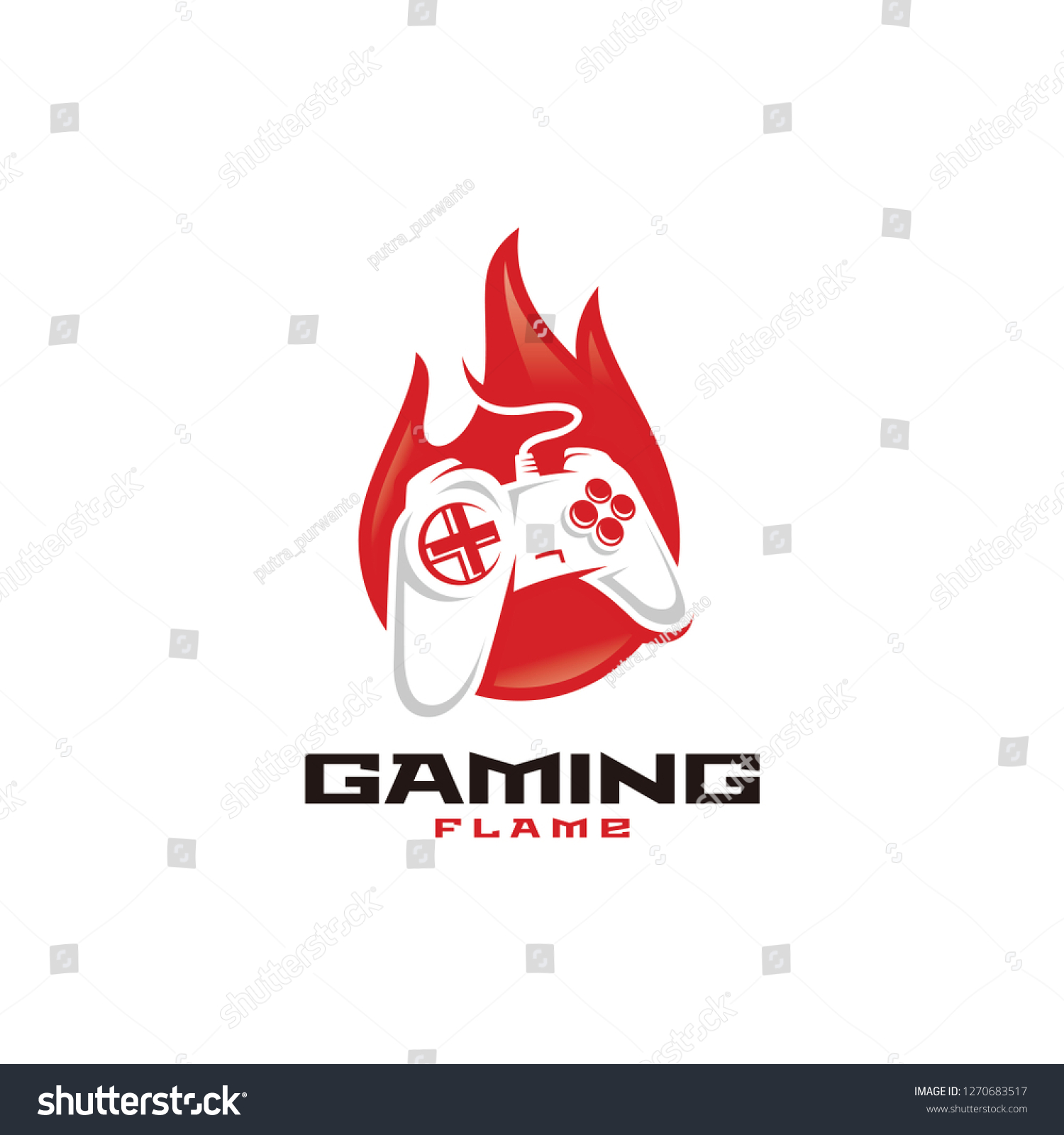 Game Gaming Logo Keypad Controller Fire: vetor stock (livre de direitos ...