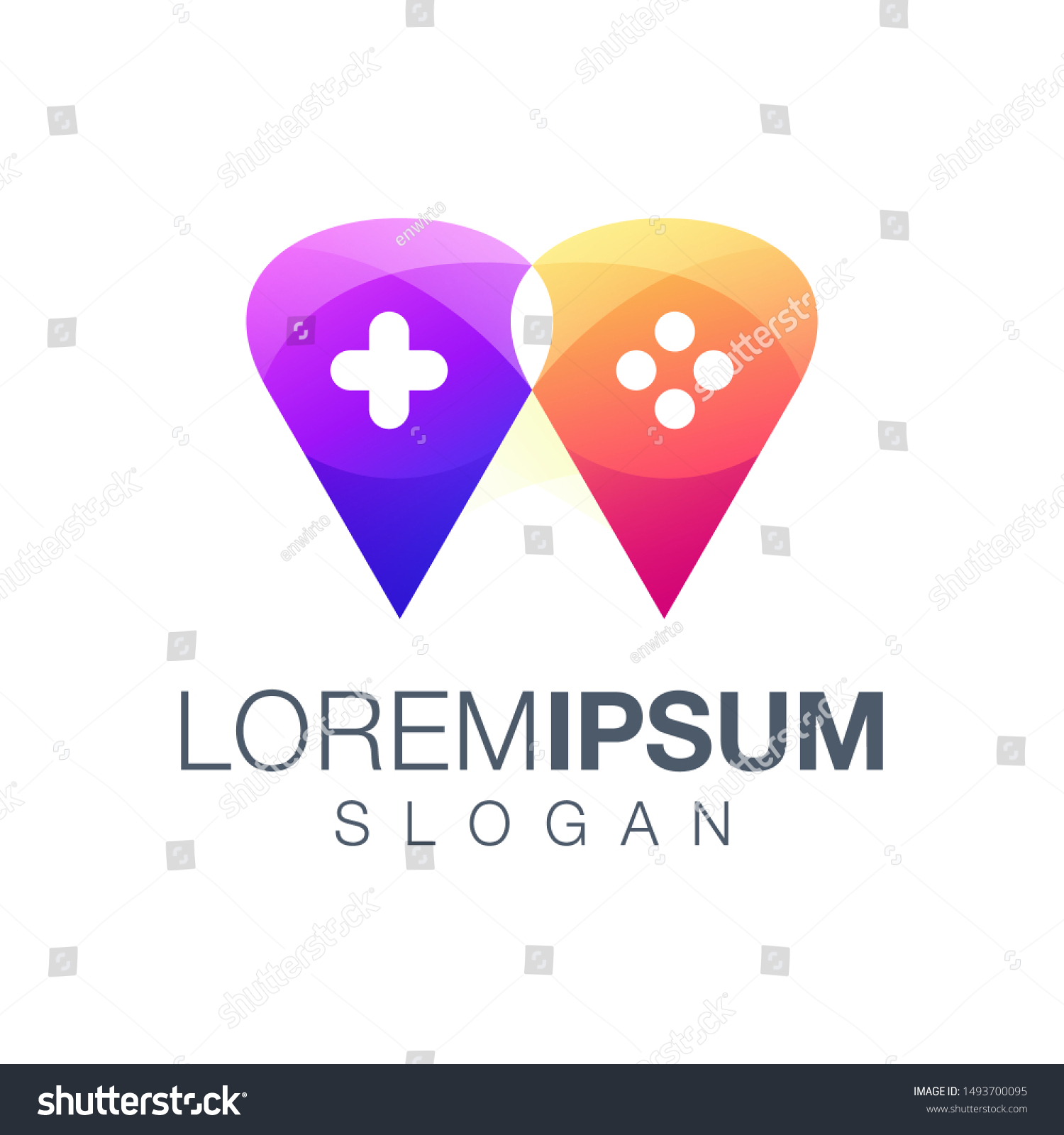 Game Gradient Color Logo Design Vector Stock Vector (Royalty Free ...