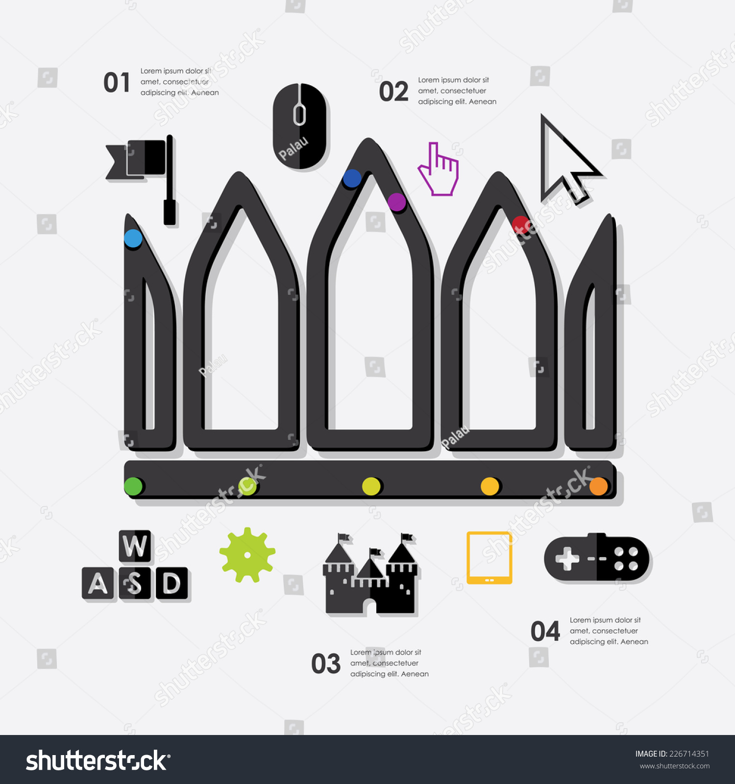 Game Infographic Stock Vector (Royalty Free) 226714351 | Shutterstock