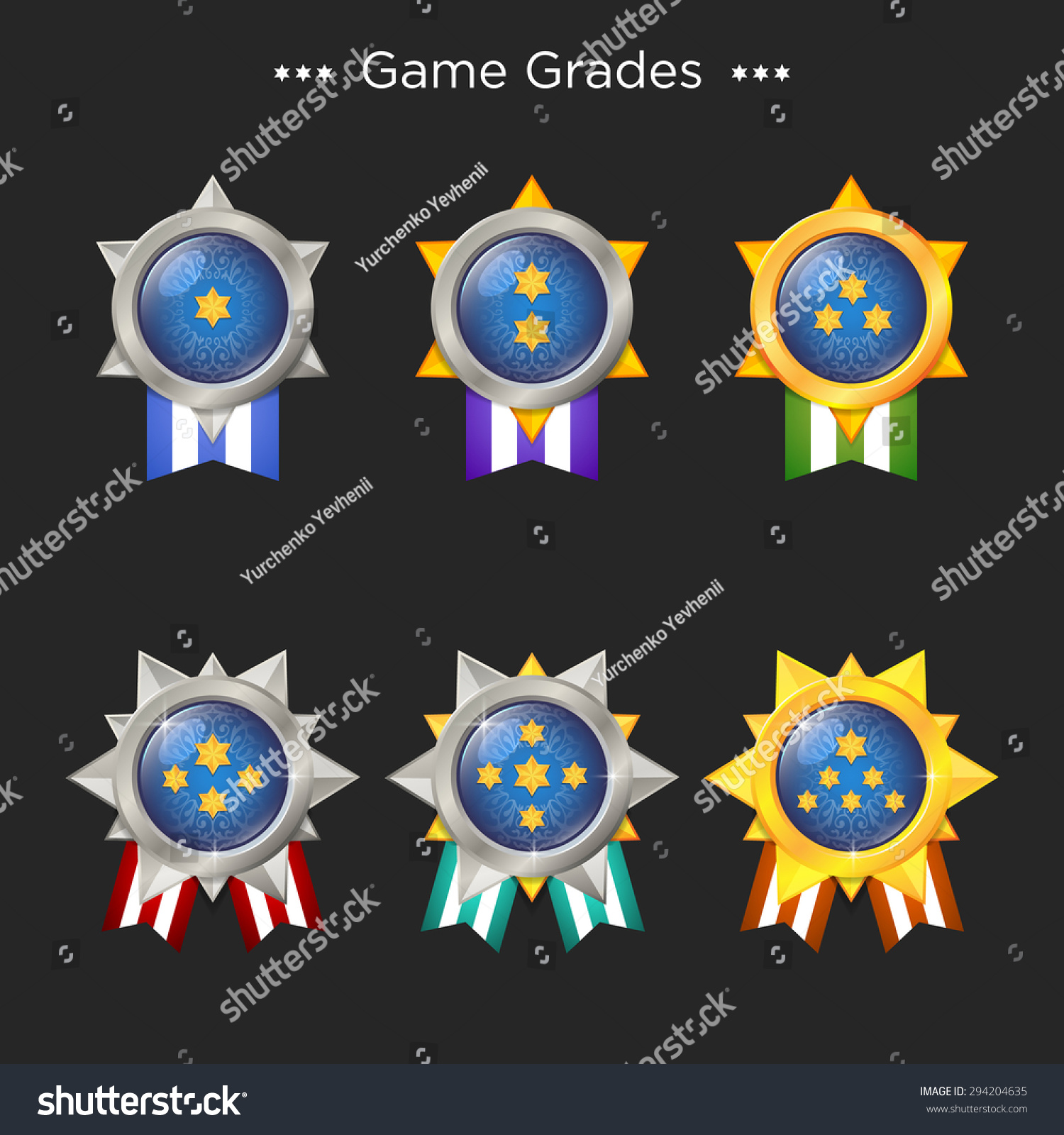 Game Interface Ranks Stock Vector (Royalty Free) 294204635
