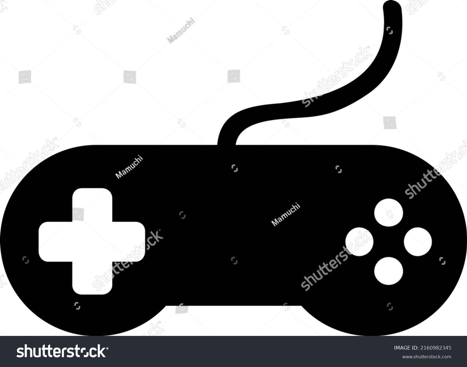 Game Joy Icon White Background Stock Vector (Royalty Free) 2160982345 ...