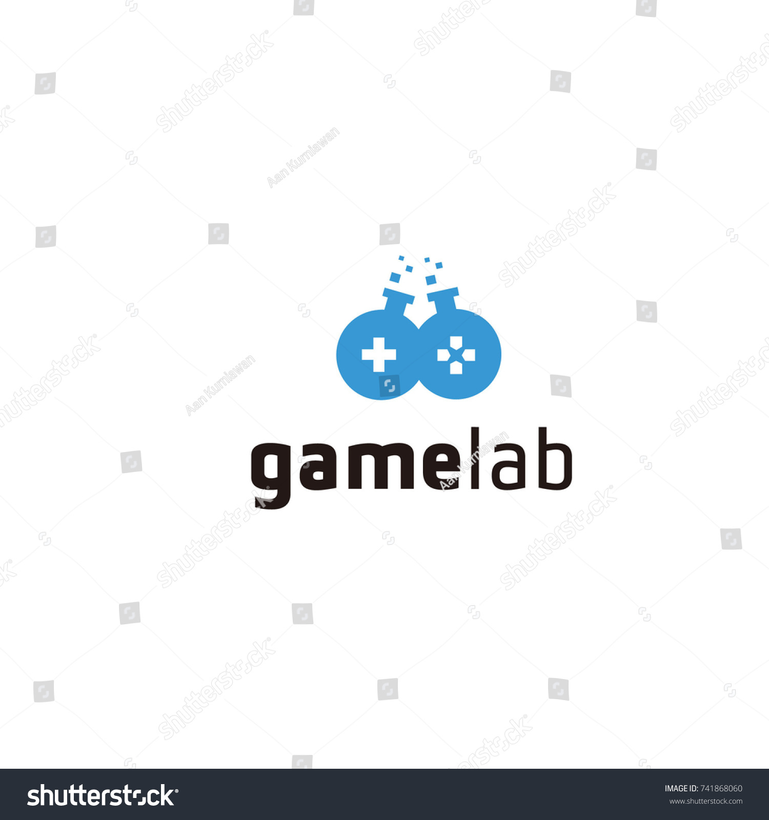 Game Lab Combine Logo Flat Vector Stock Vector (Royalty Free) 741868060 ...