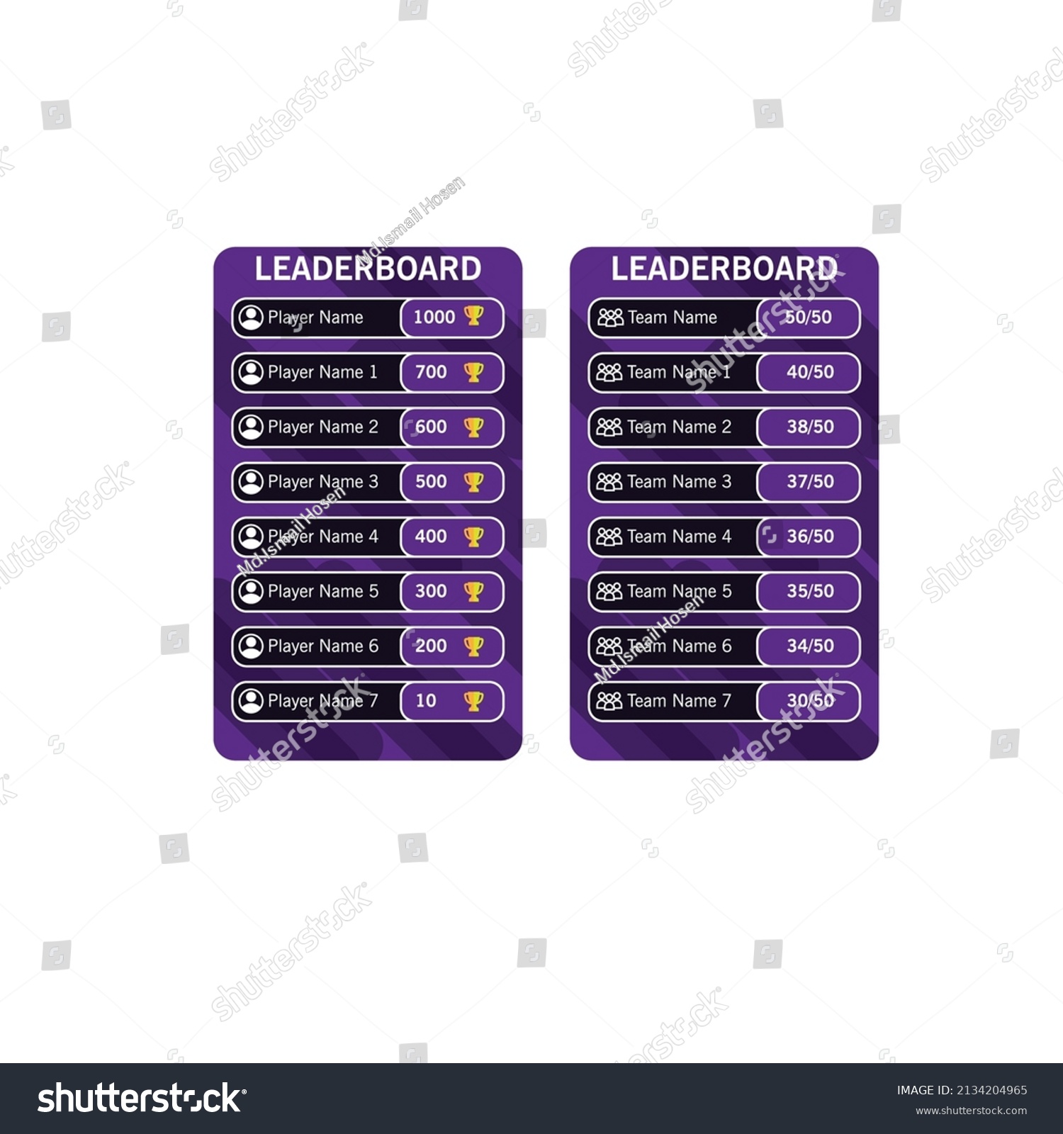 Game Leaderboard Abstract Background Stock Vector (Royalty Free ...