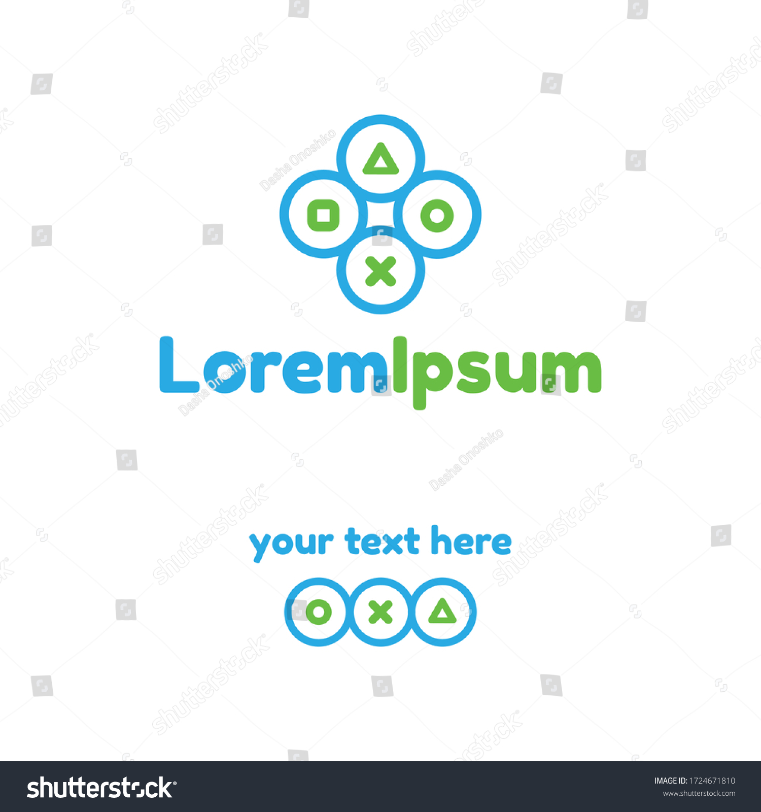 Game Logo Abstract Blue Green Stock Vector (Royalty Free) 1724671810 ...