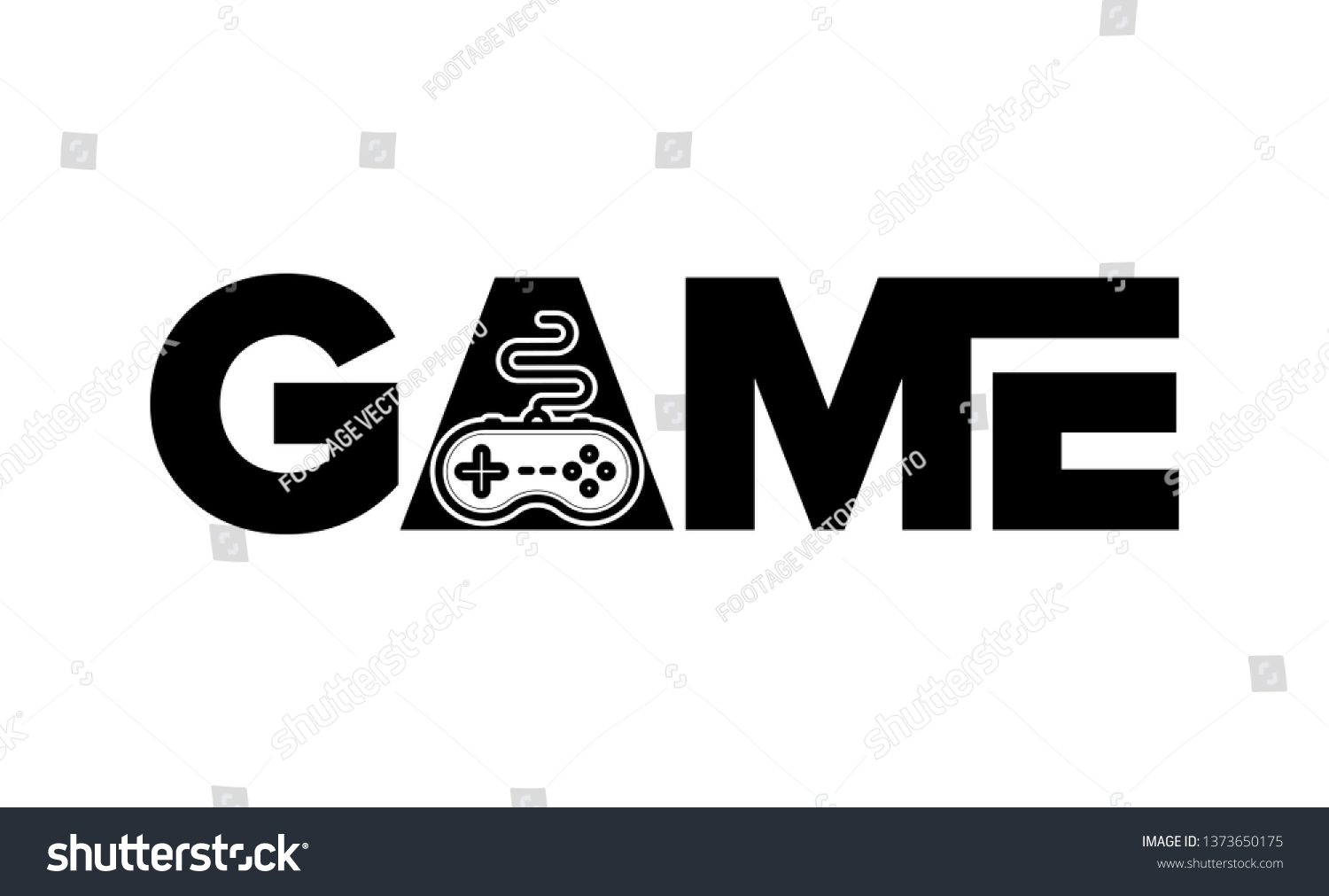 Game Logo Vector Game Lettering Stock Vector (Royalty Free) 1373650175 ...