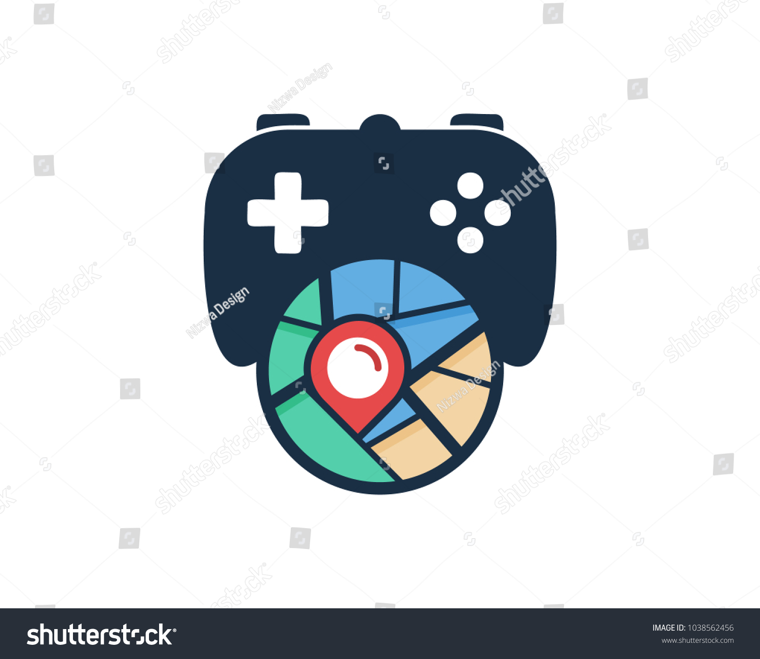 Game Map Icon Logo Design Element Stock Vector (Royalty Free) 1038562456