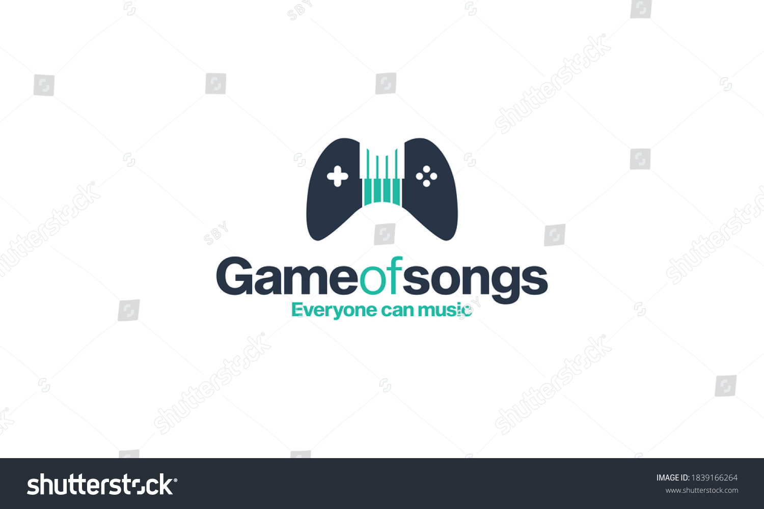 Game Music Vector Logo Design Template Stock Vector (Royalty Free ...