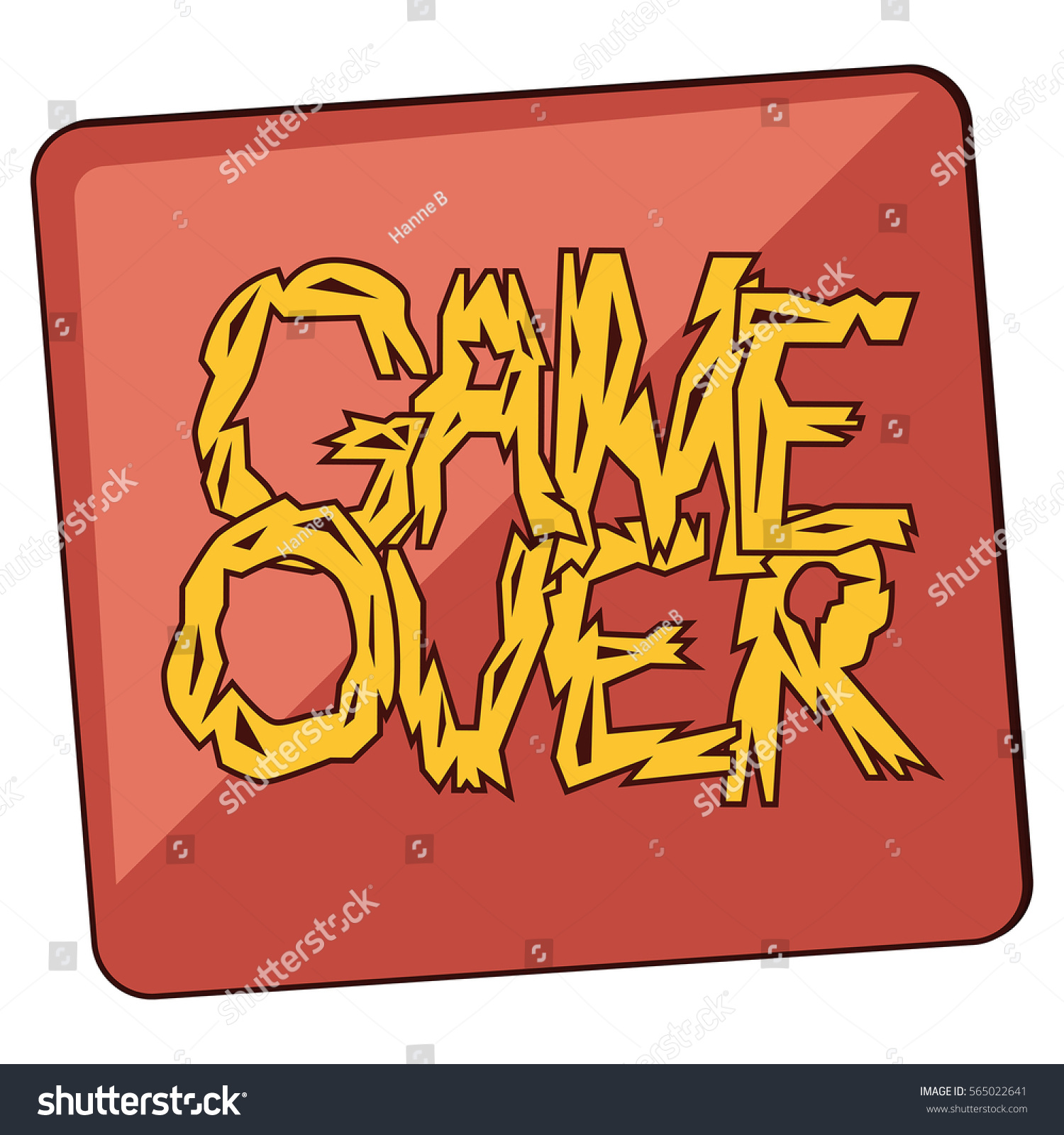 Game Over Card Stock Vector (Royalty Free) 565022641