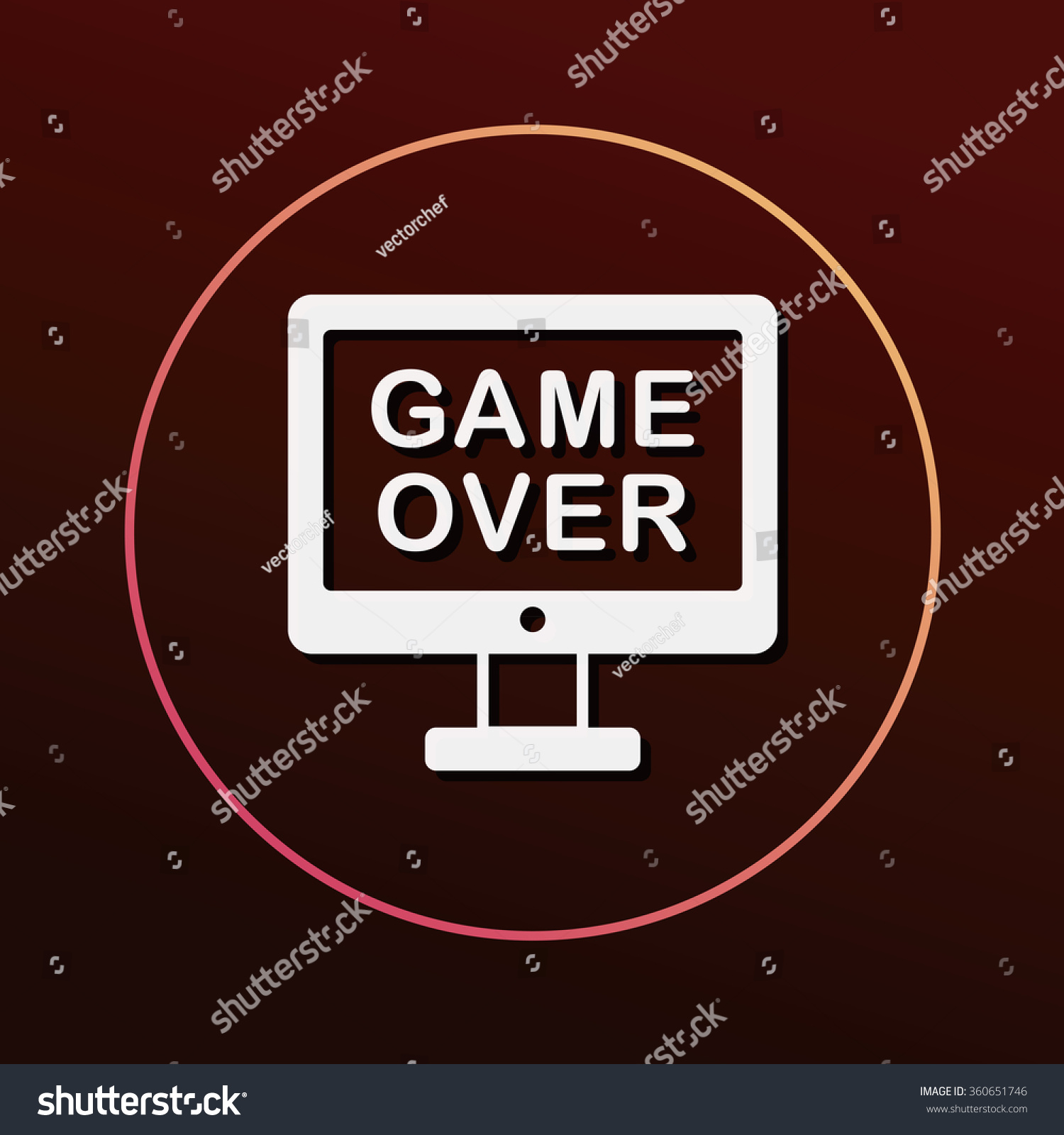 Game Over Icon Stock Vector (Royalty Free) 360651746