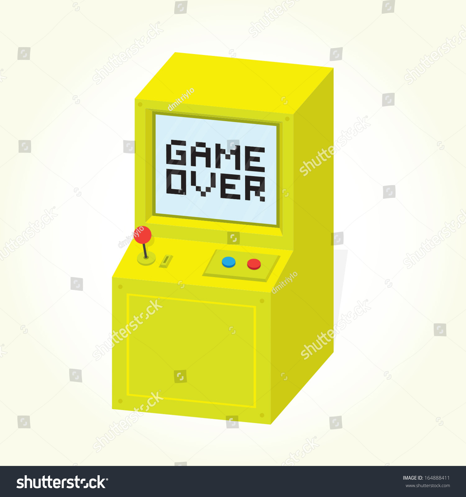 Game Over On Arcade Machine Isolated Stock Vector (Royalty Free ...