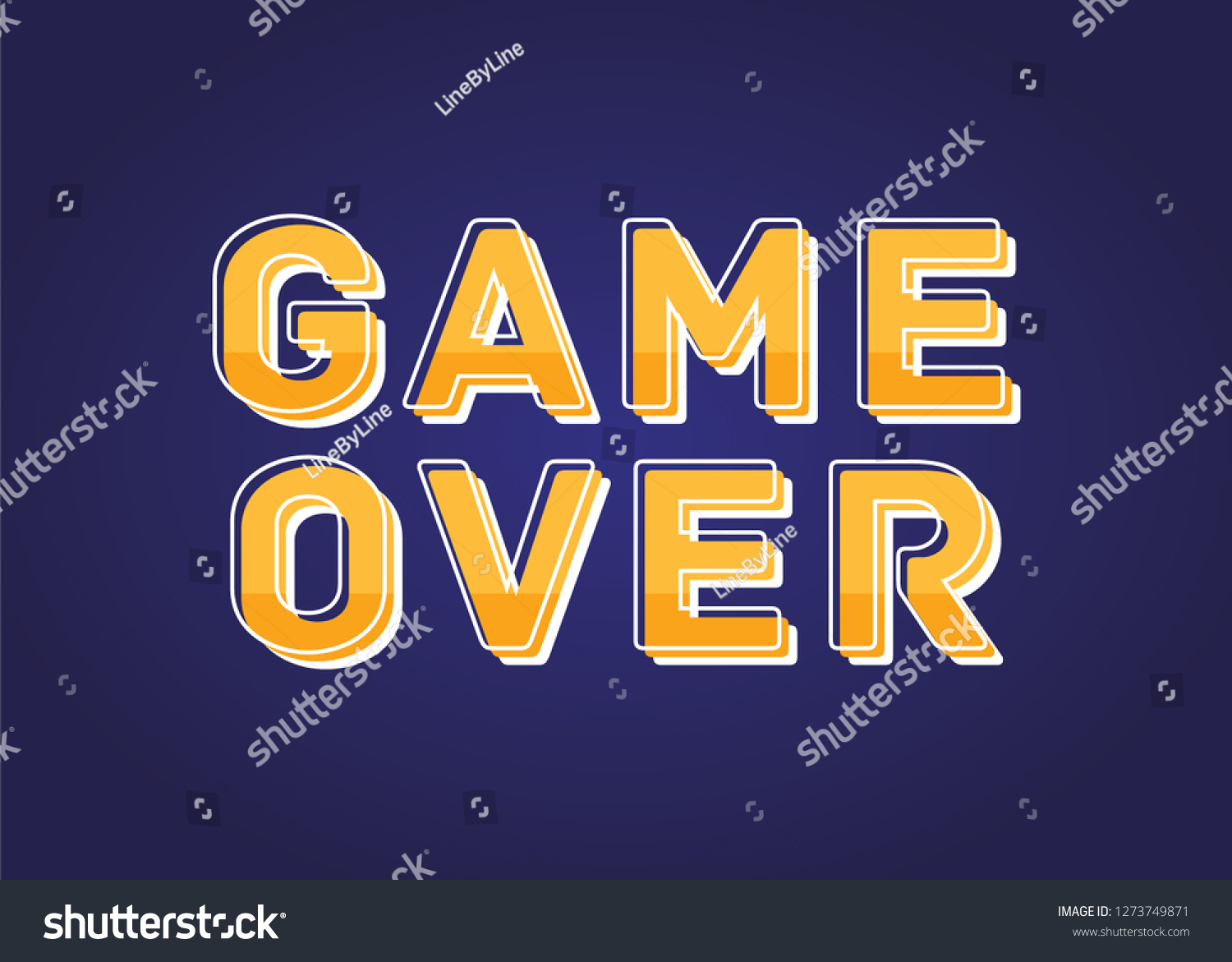 Game Over Video Game Vector Text: vector de stock (libre de regalías ...