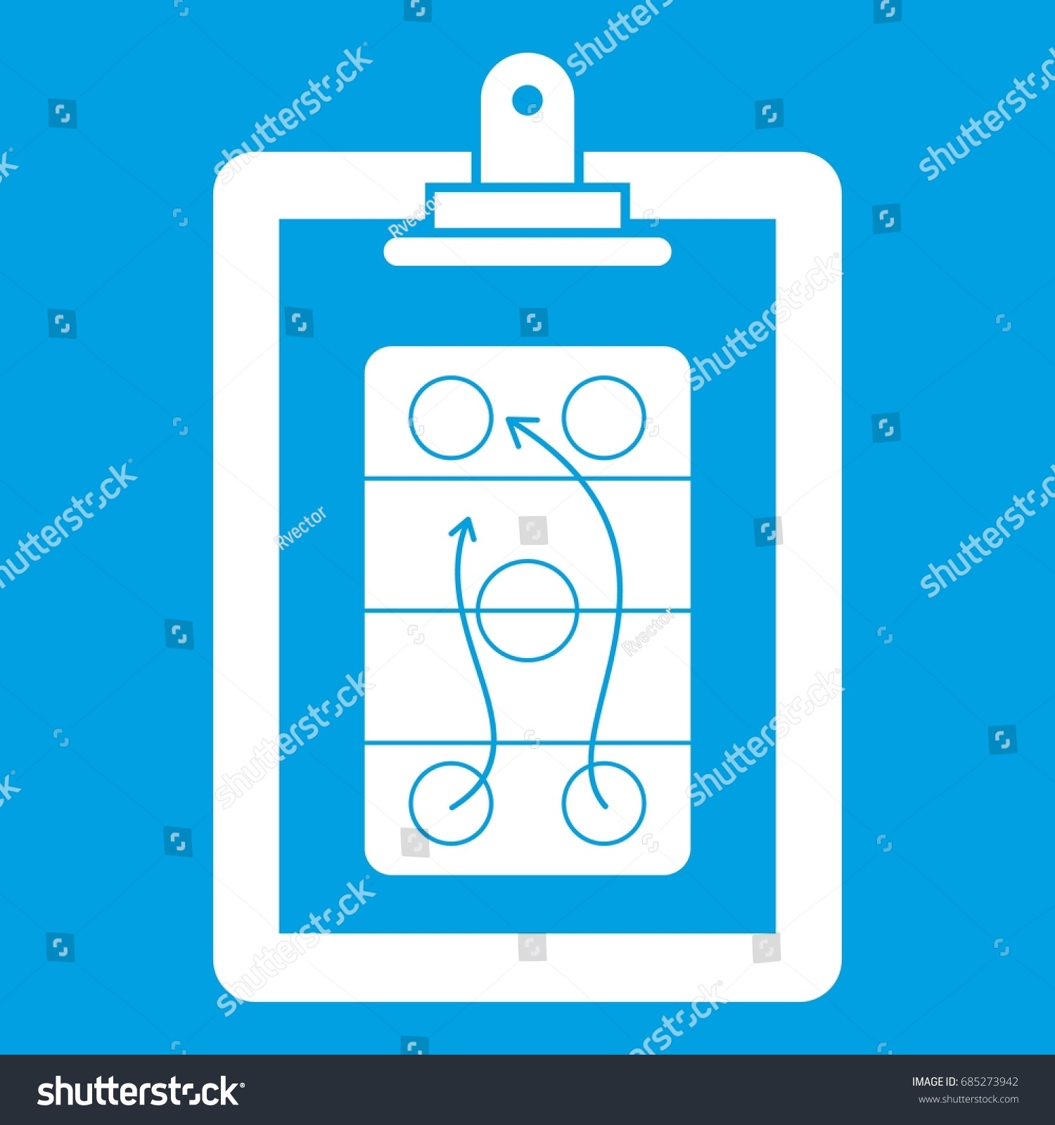 Game Plan Icon White Stock Vector (Royalty Free) 685273942
