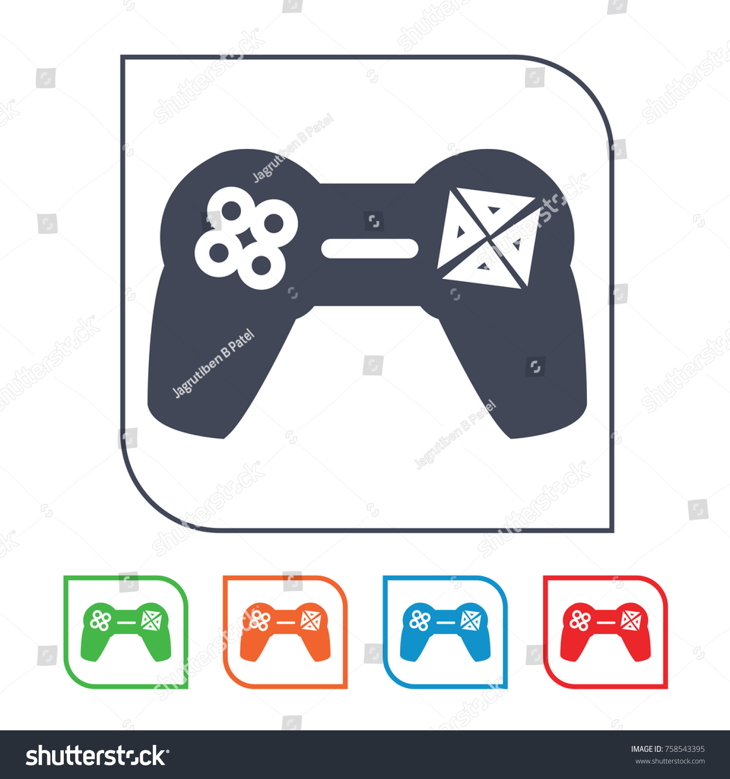 Game Remote Icon Stock Vector (Royalty Free) 758543395