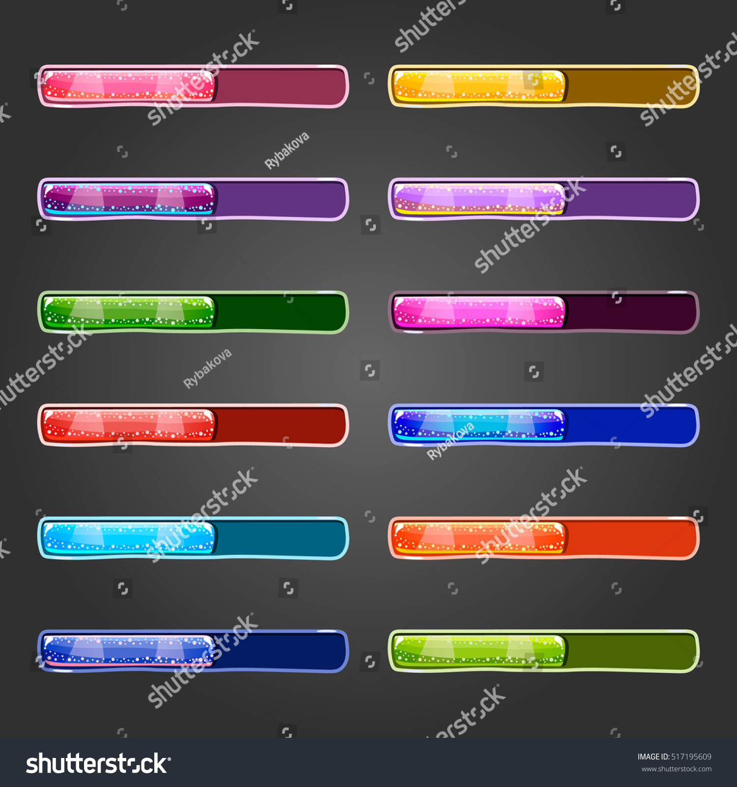 Game Resource Bar Stock Vector (Royalty Free) 517195609 | Shutterstock