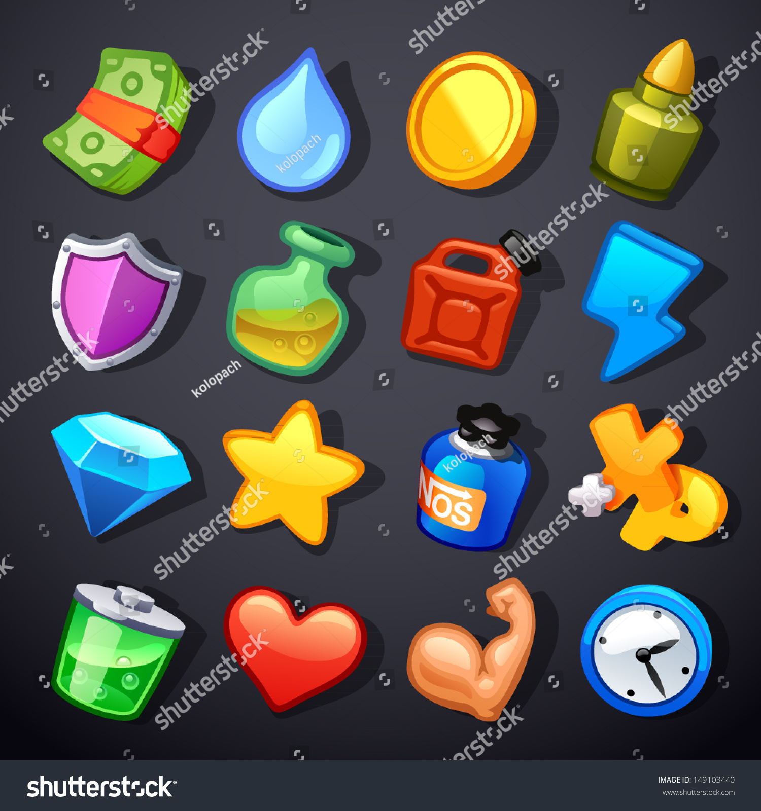 Resources icon, Game icon, Game resources