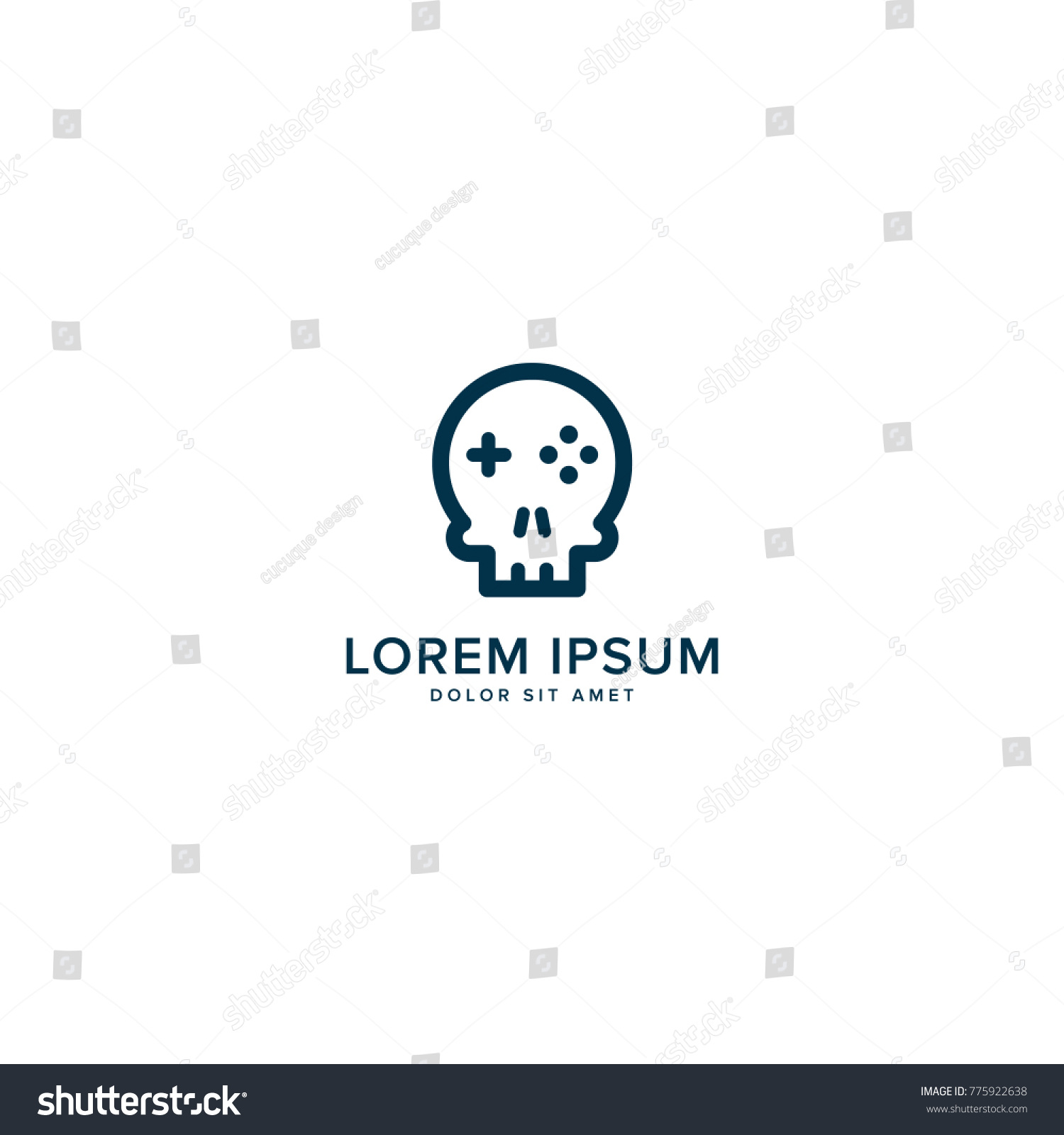 Game Skull Logo Stock Vector (Royalty Free) 775922638