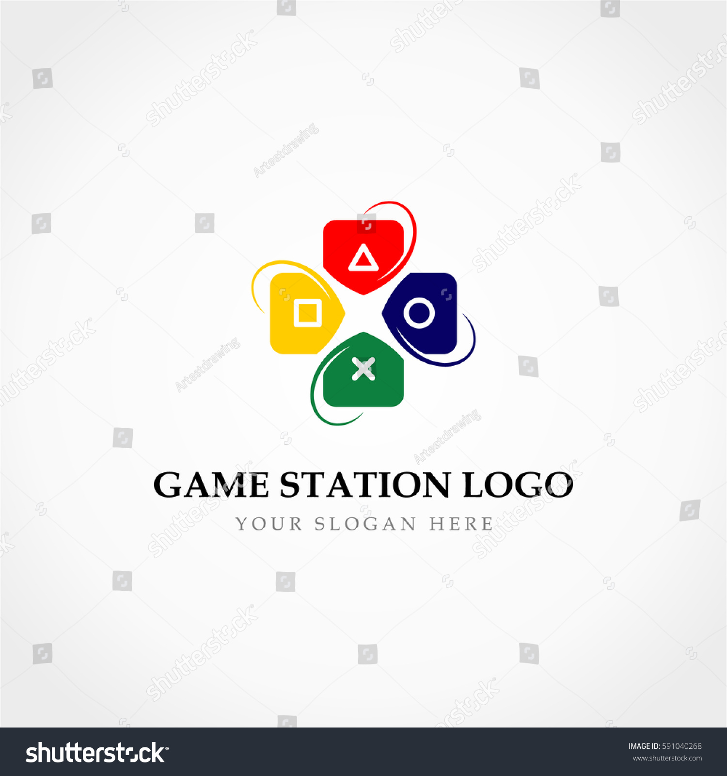 Game Station Logo Stock Vector (Royalty Free) 591040268 | Shutterstock