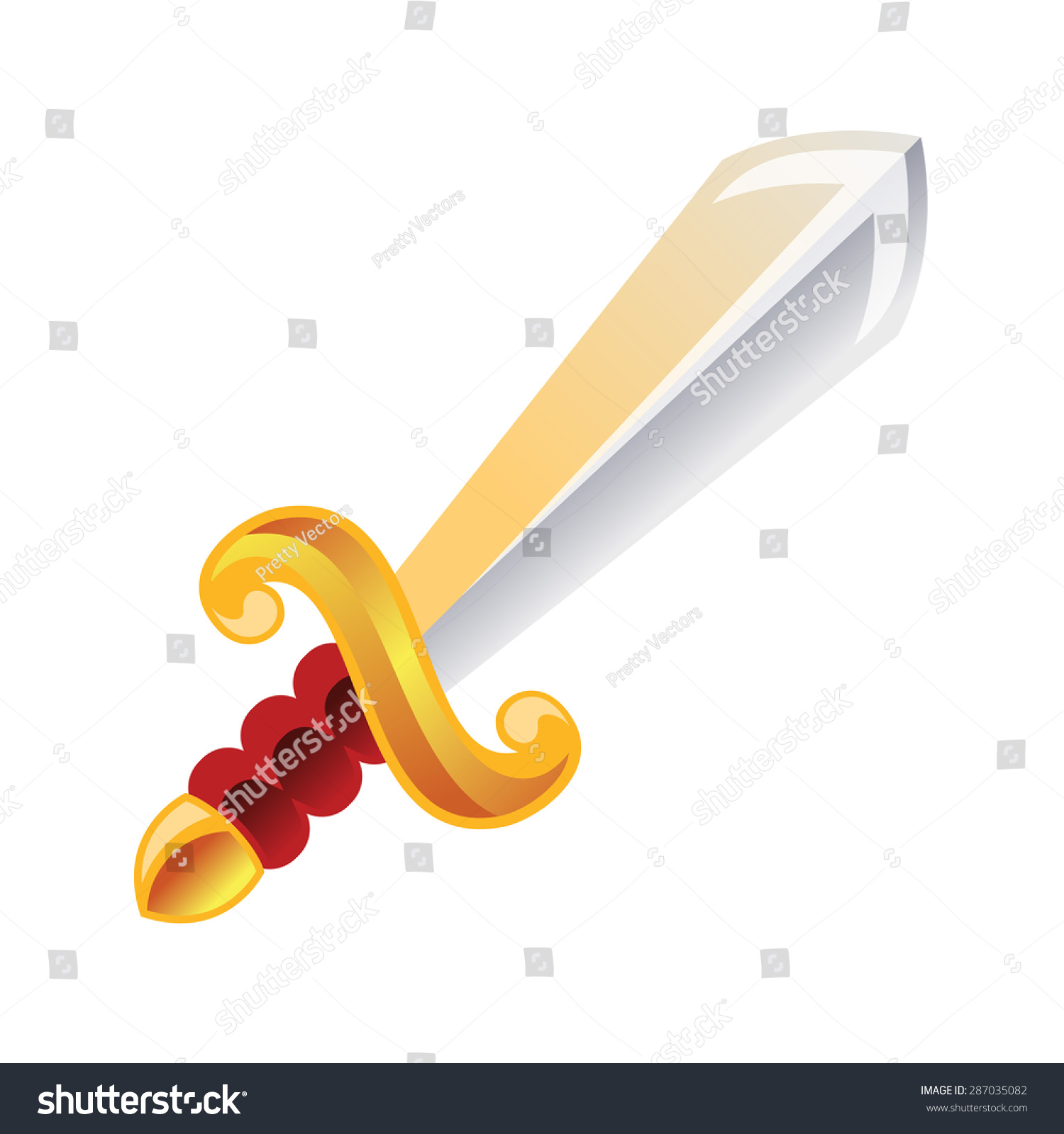 Game Sword Vector Cartoon Illustration: เวกเตอร์สต็อก (ปลอดค่าลิขสิทธิ์ ...