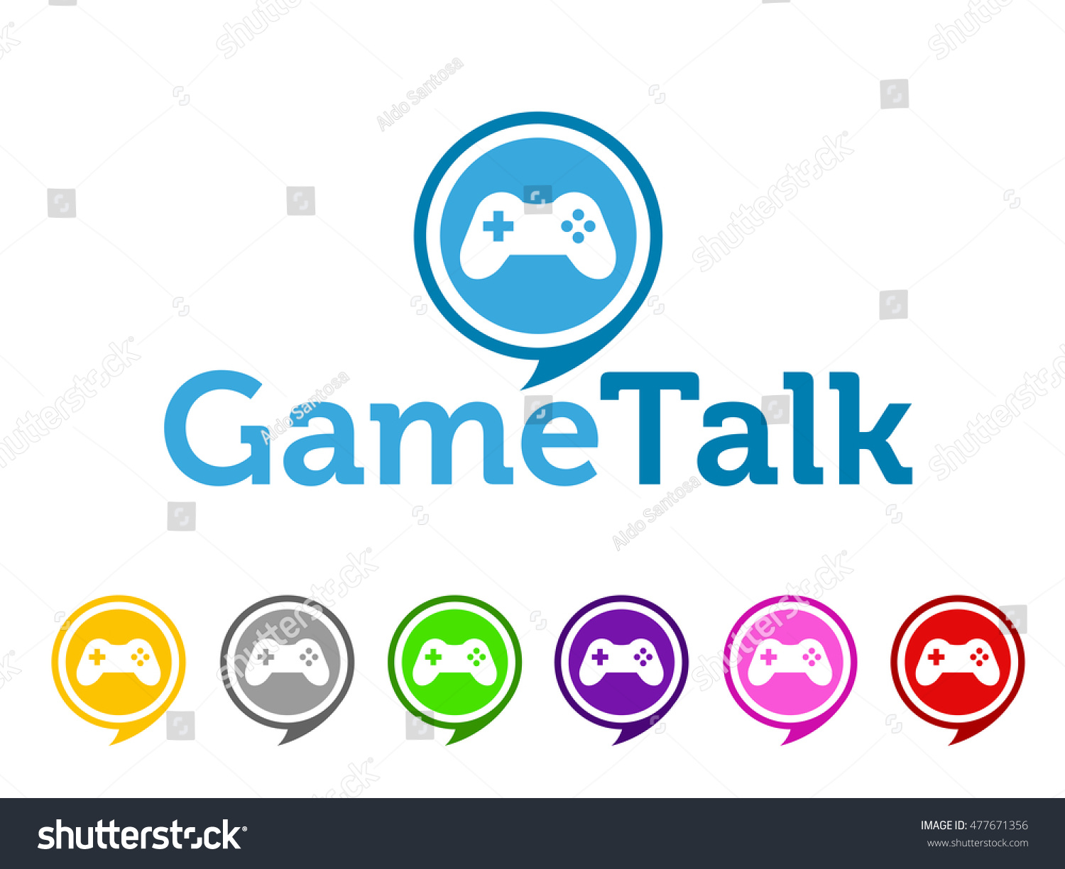 Game Talk Logo Stock Vector (Royalty Free) 477671356