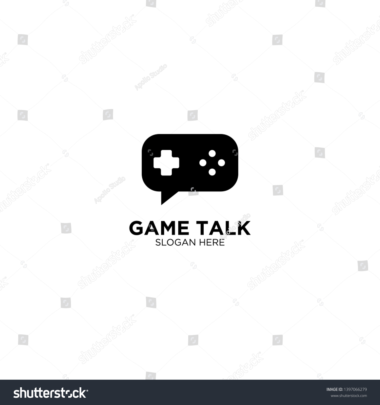 Game Talk Logo Design Vector Stock Vector (Royalty Free) 1397066279