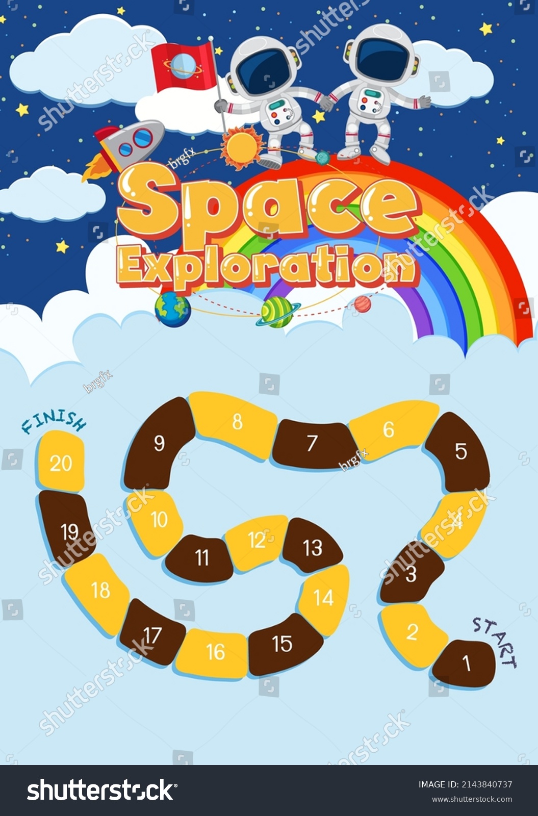 Game Template Space Theme Background Illustration Stock Vector (Royalty ...
