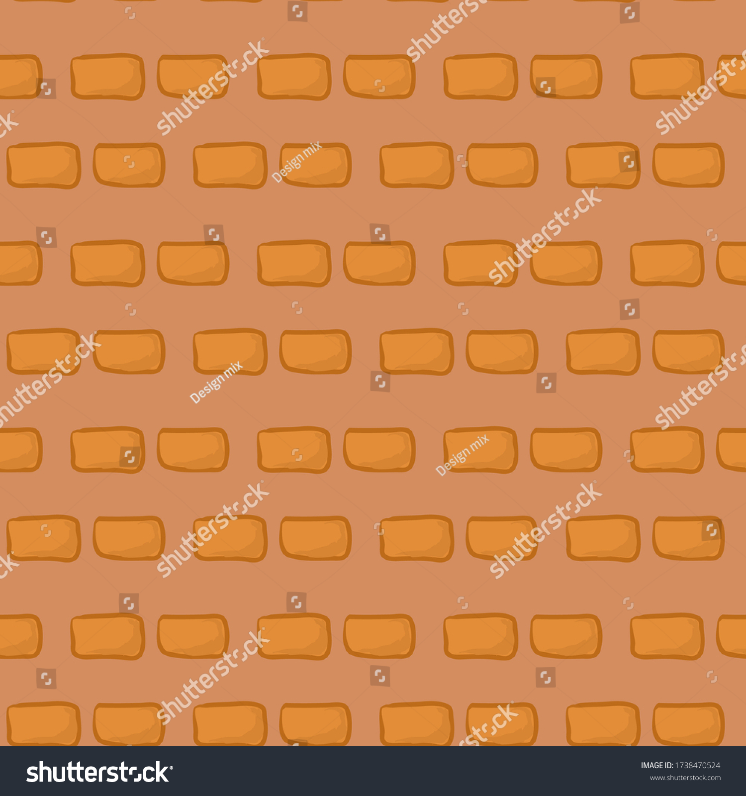 Game Texture Seamless Vector Illustration Orange Stock Vector (Royalty ...