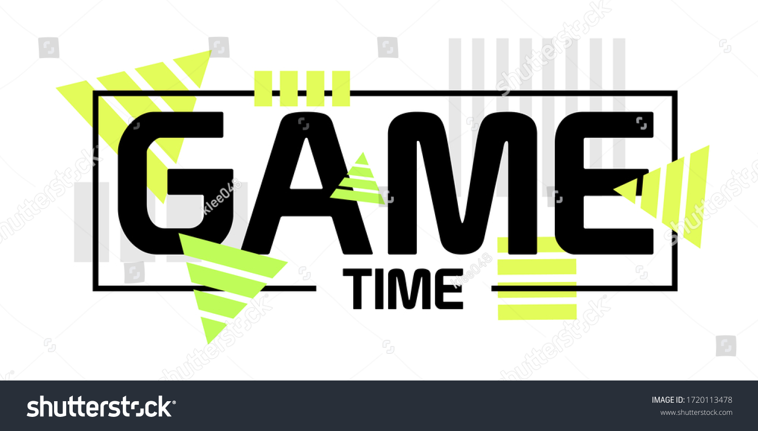 Game Time Font Design Stock Vector (Royalty Free) 1720113478 | Shutterstock