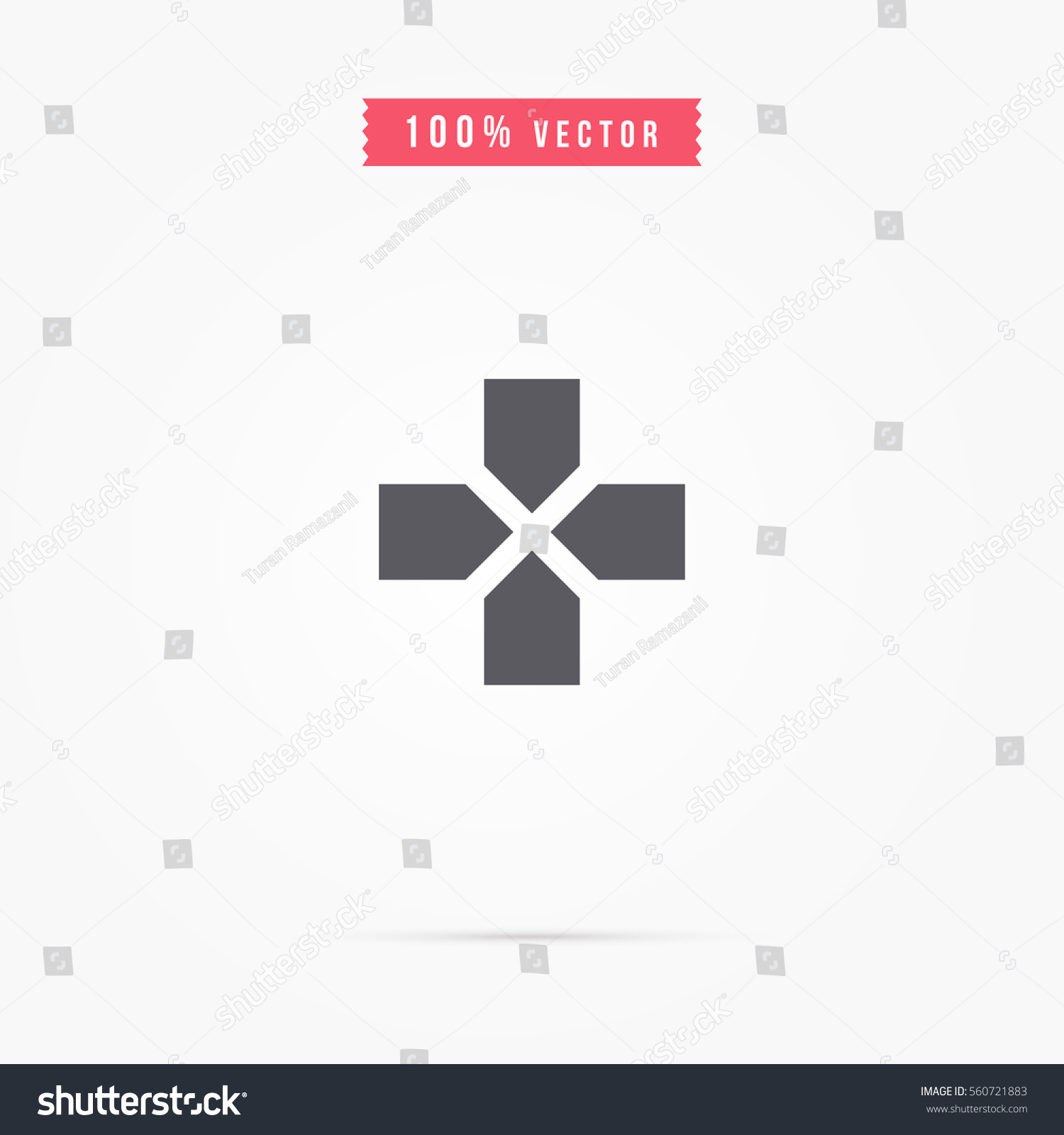 Gamepad Arrow Icon Stock Vector (Royalty Free) 560721883 | Shutterstock