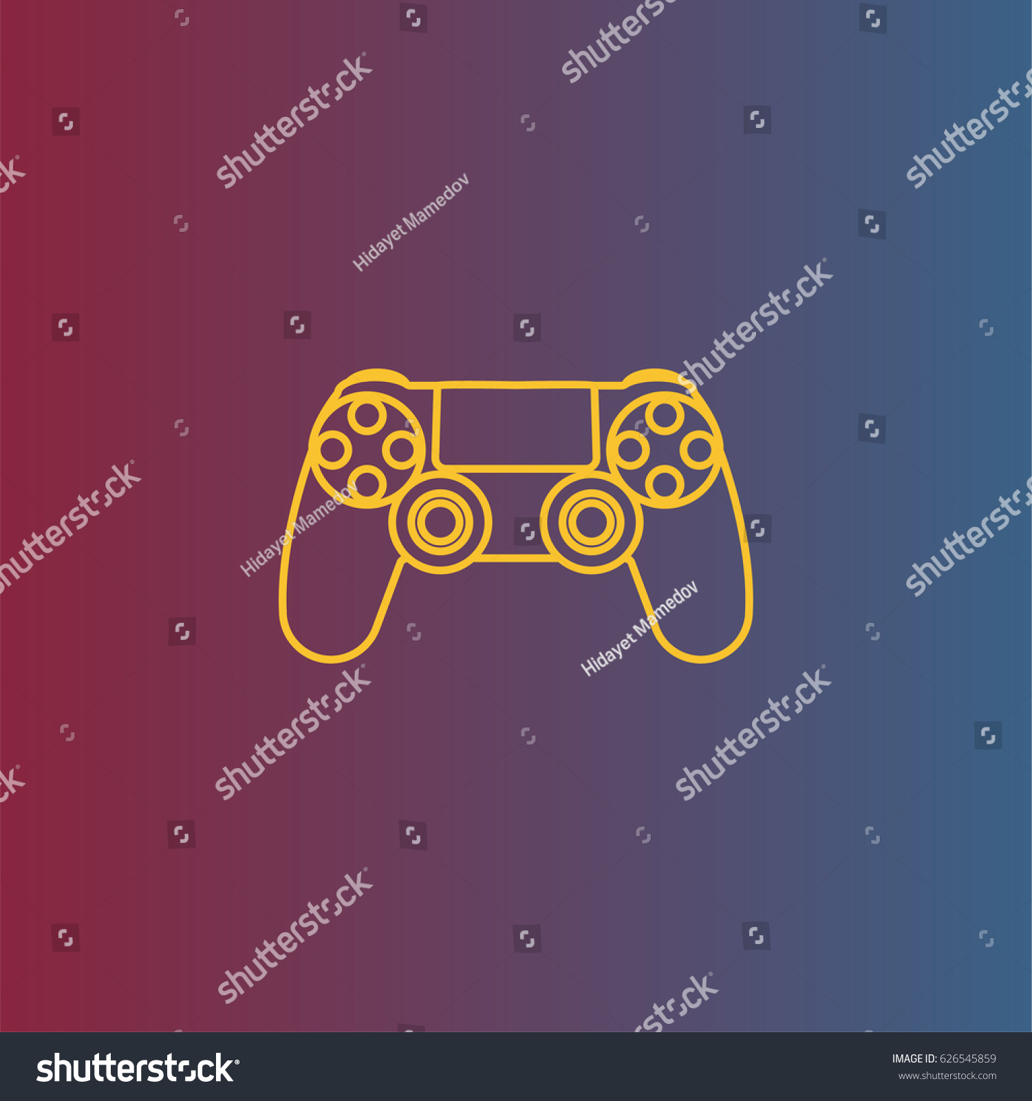 Gamepad Icon Video Game Controller Joystick Stock Vector (Royalty Free ...