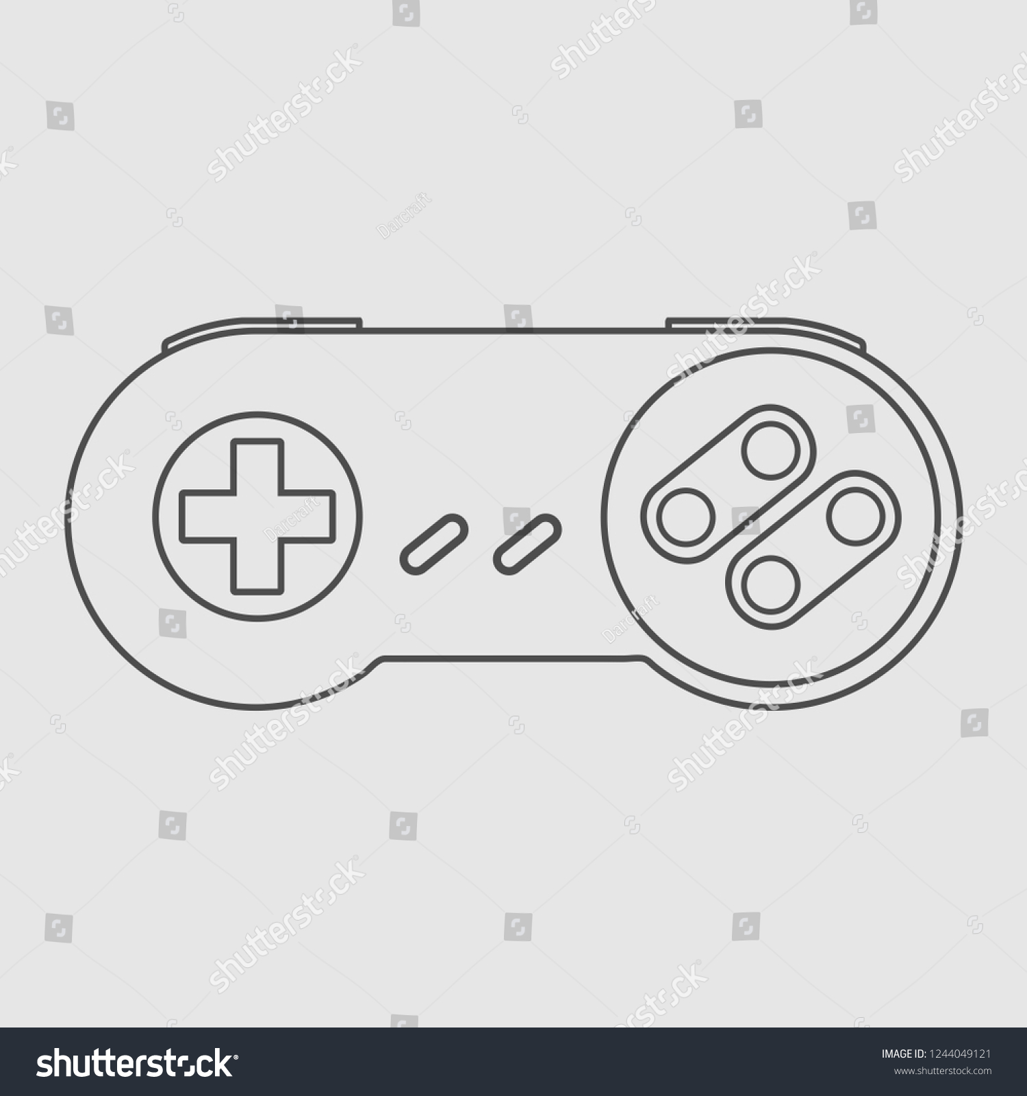 Gamepad Icon Videogame Controller Vector Illustration: vector de stock ...