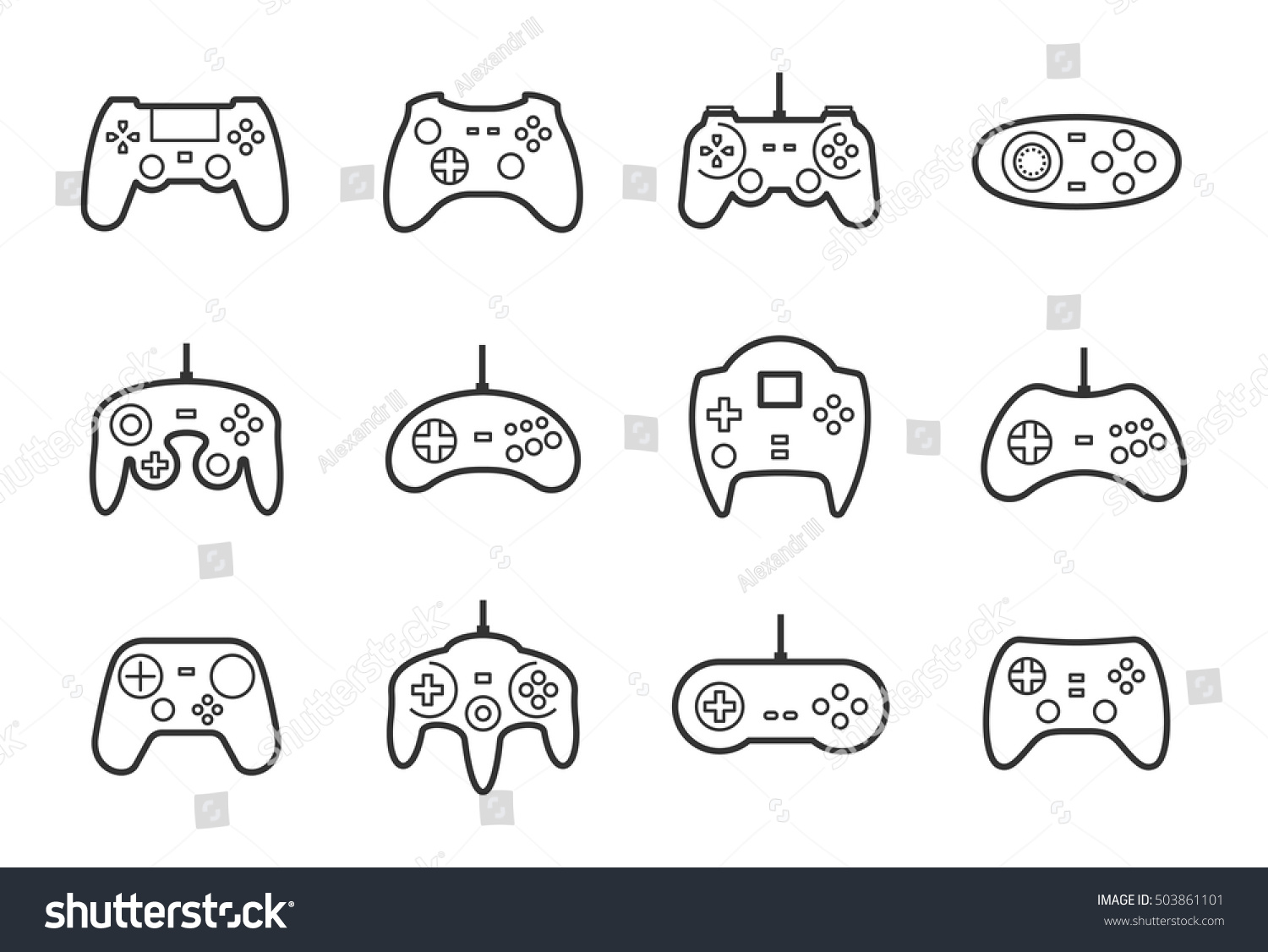 14,403 Game controller outline 图片、库存照片和矢量图 | Shutterstock