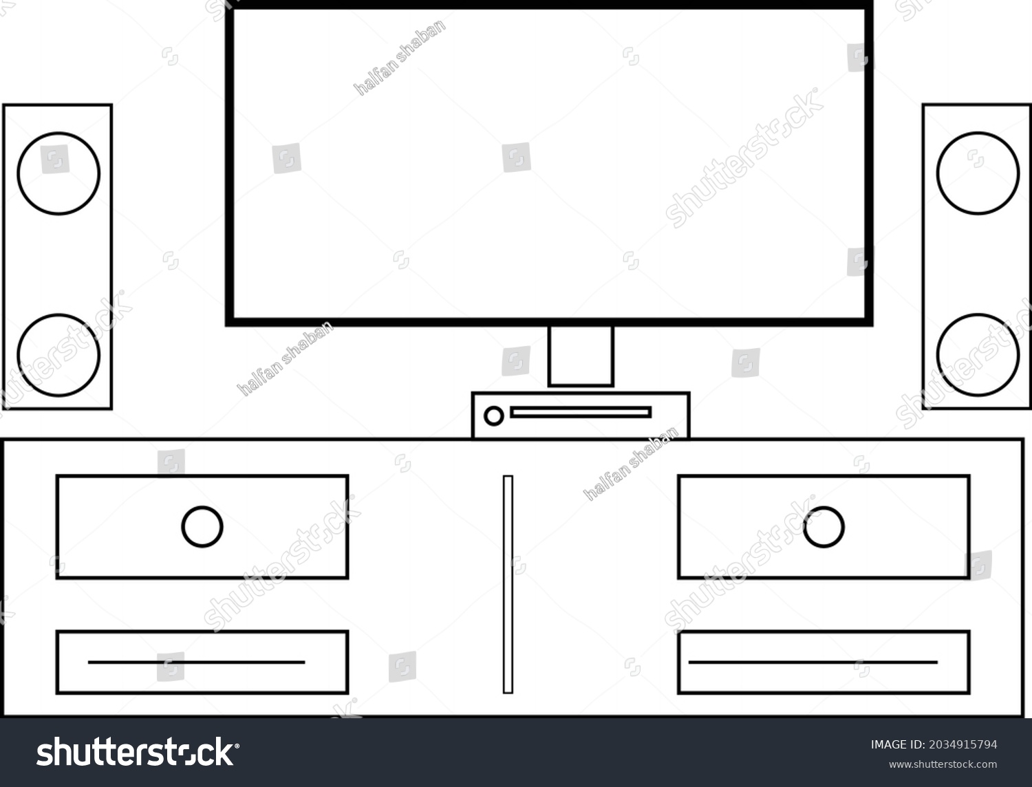 Gaming Computer Setup Vector Line Art Stock Vector (Royalty Free ... Gaming Computer Setup Vector Line Art Stock Vector (Royalty Free ...