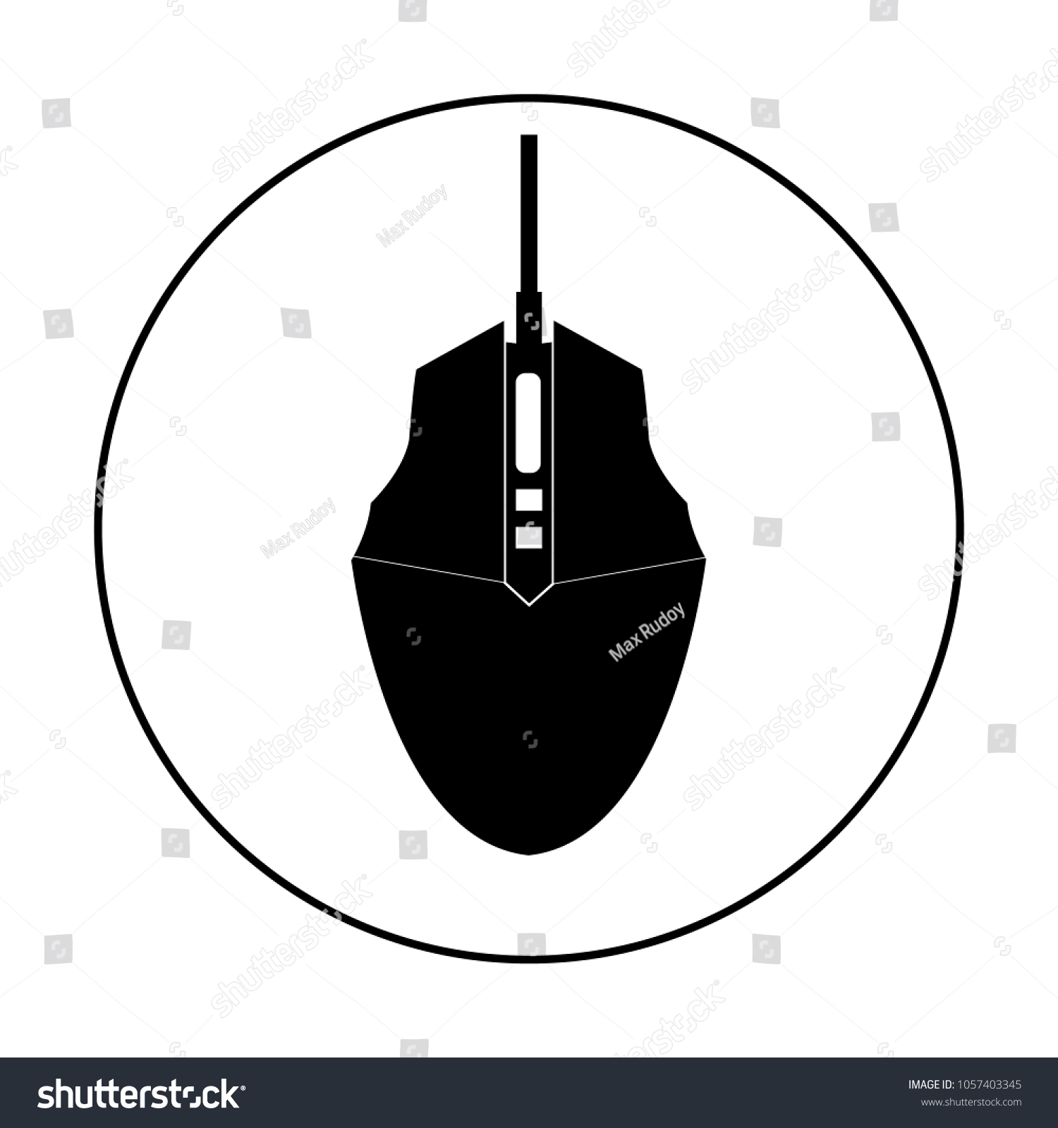 Gaming Mouse Icon Logo Stock Vector (Royalty Free) 1057403345