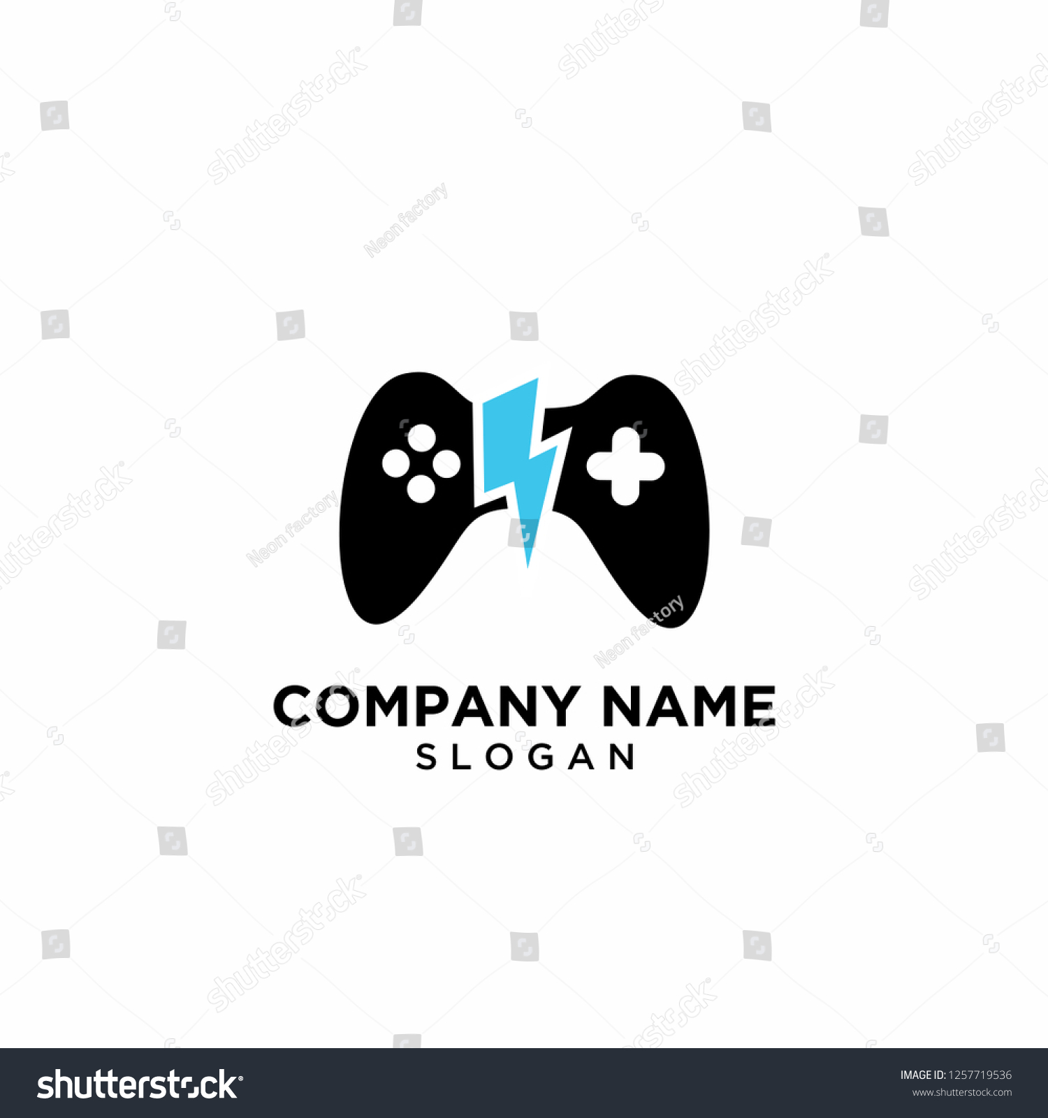 Gaming Thunder Quick Logo Icon Designs Stock Vector (Royalty Free ...