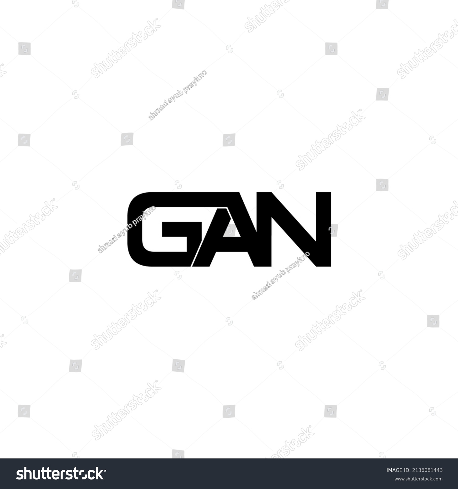 Gan Letter Initial Monogram Logo Design: เวกเตอร์สต็อก (ปลอดค่า ...