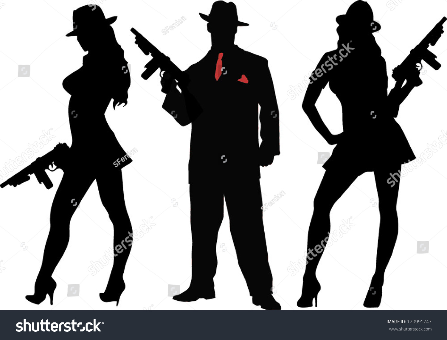 Gangsters Stock Vector 120991747 - Shutterstock