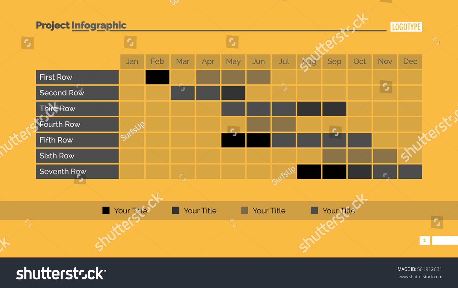 Gant Chart Infographic Template Stock Vector (Royalty Free) 561912631 ...