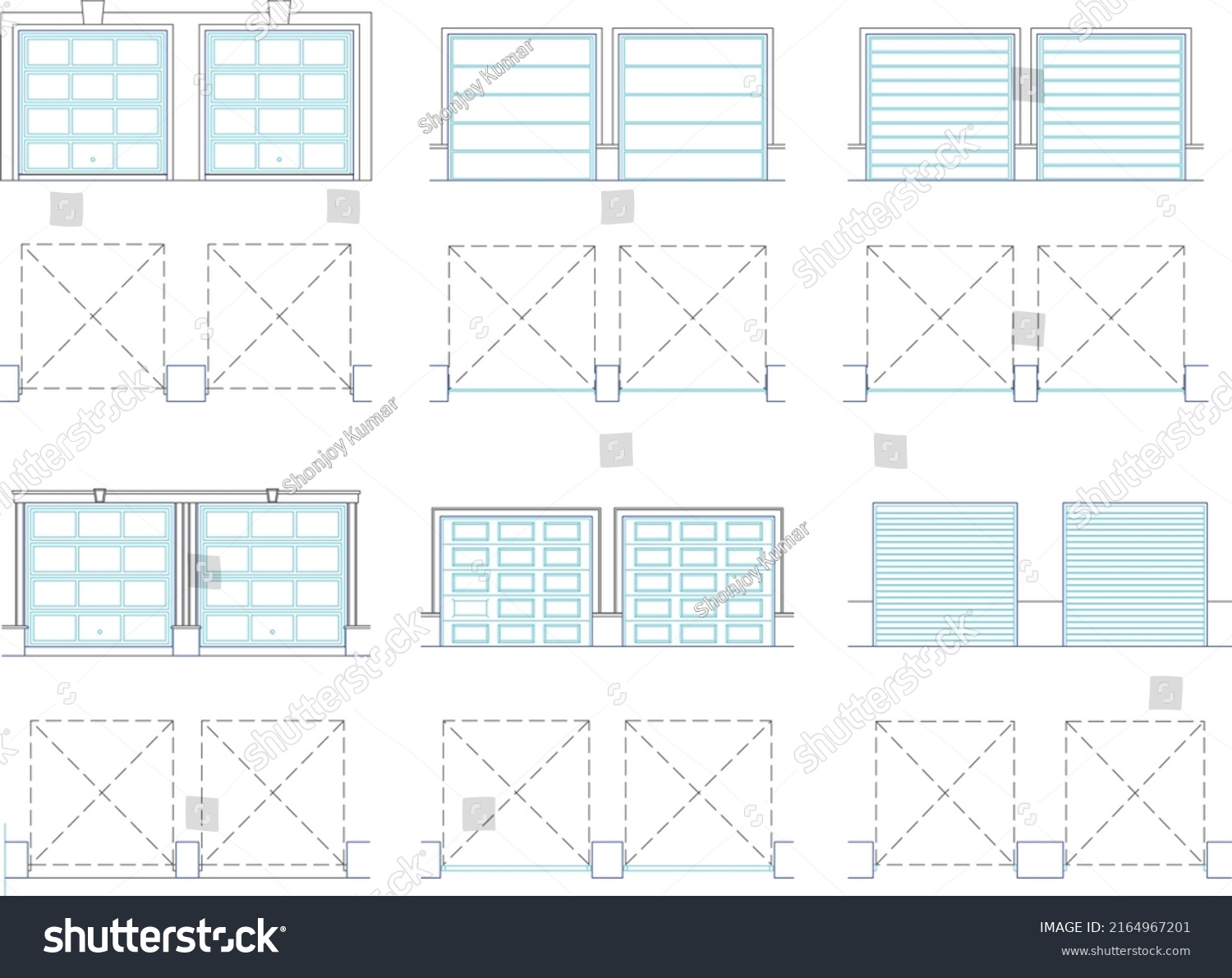 Garage Doors Automatic Control System Isolated Stock Vector (Royalty ...