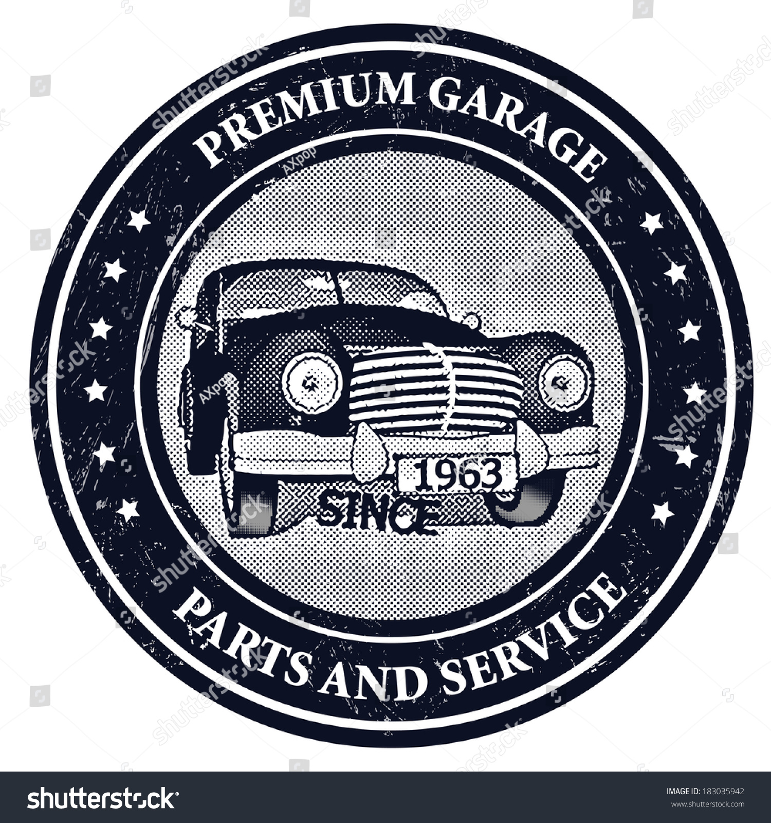 Garage Rubber Stamp Stock Vector (Royalty Free) 183035942 | Shutterstock