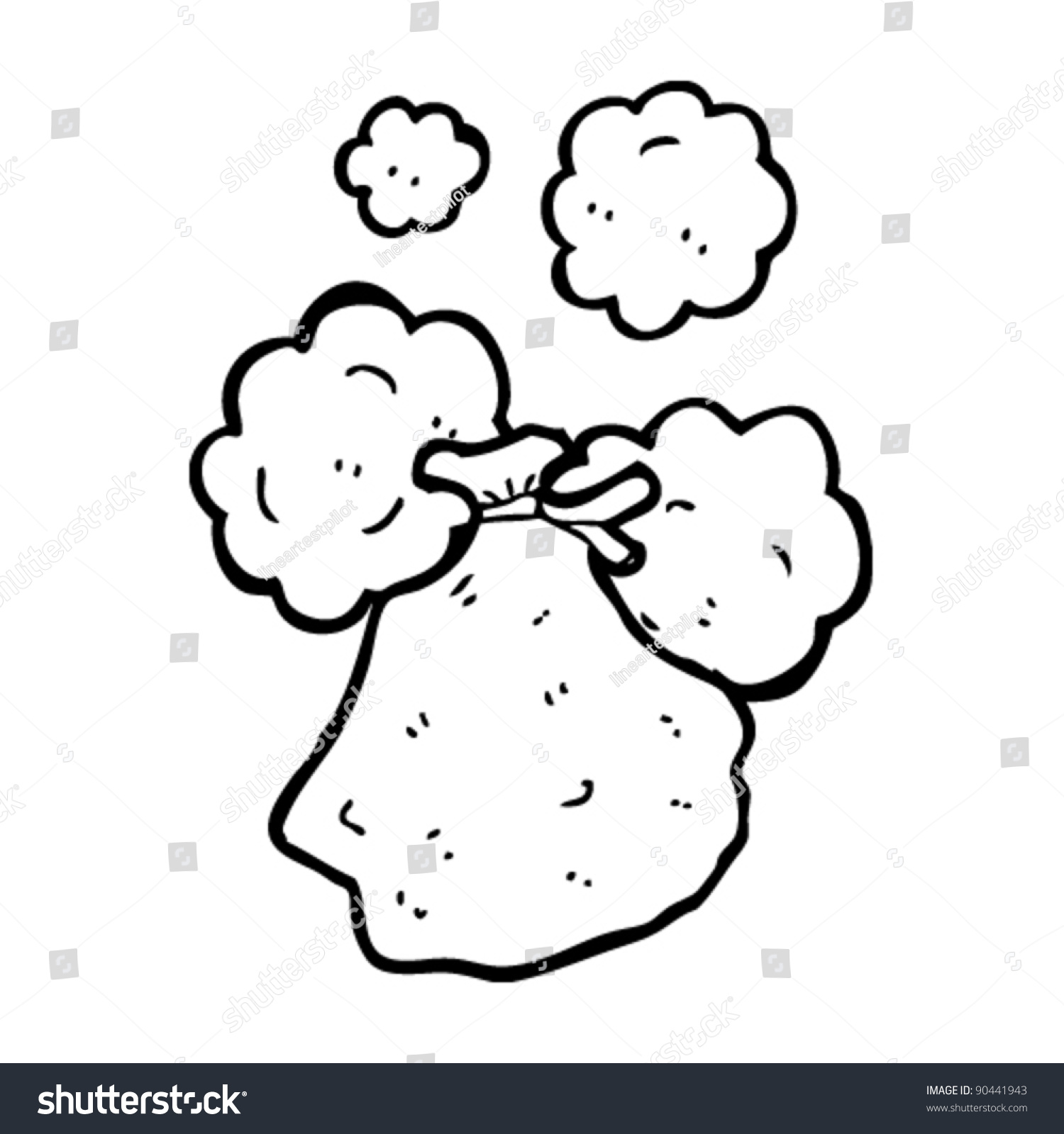 Garbage Bag Cartoon Stock Vector (Royalty Free) 90441943 | Shutterstock